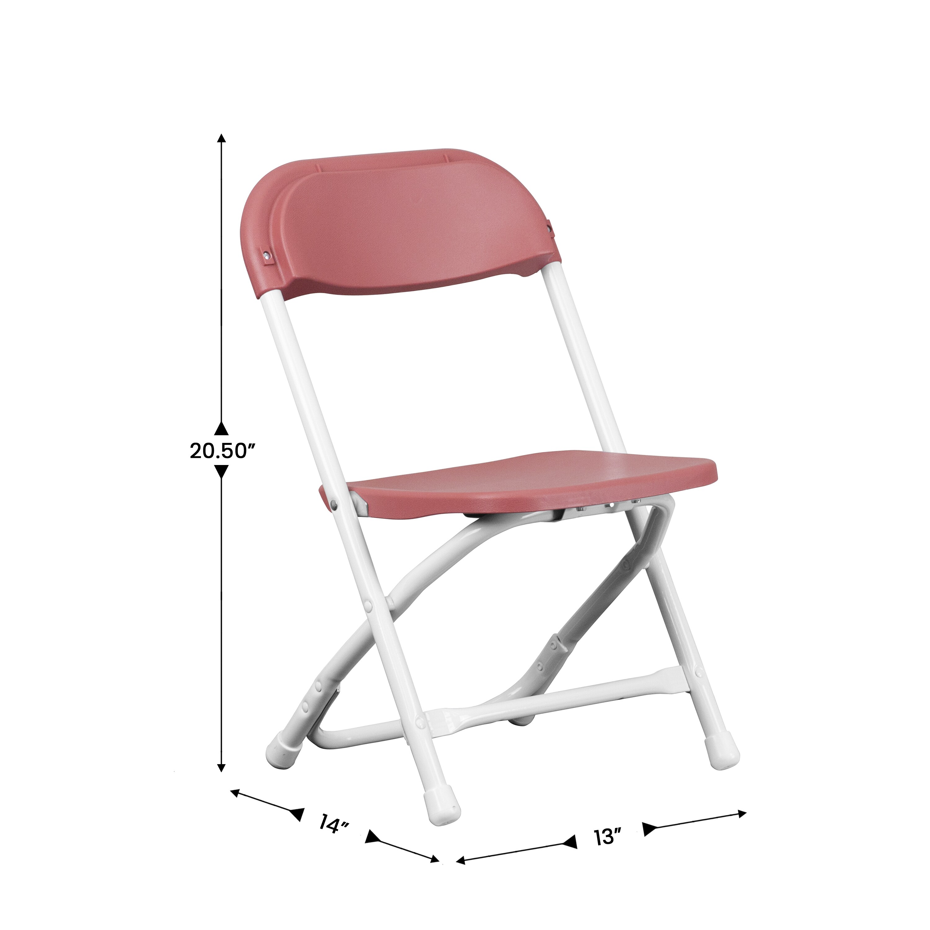 Emma + Oliver 10 Pack Kids Burgundy Plastic Folding Chair in the Kids ...