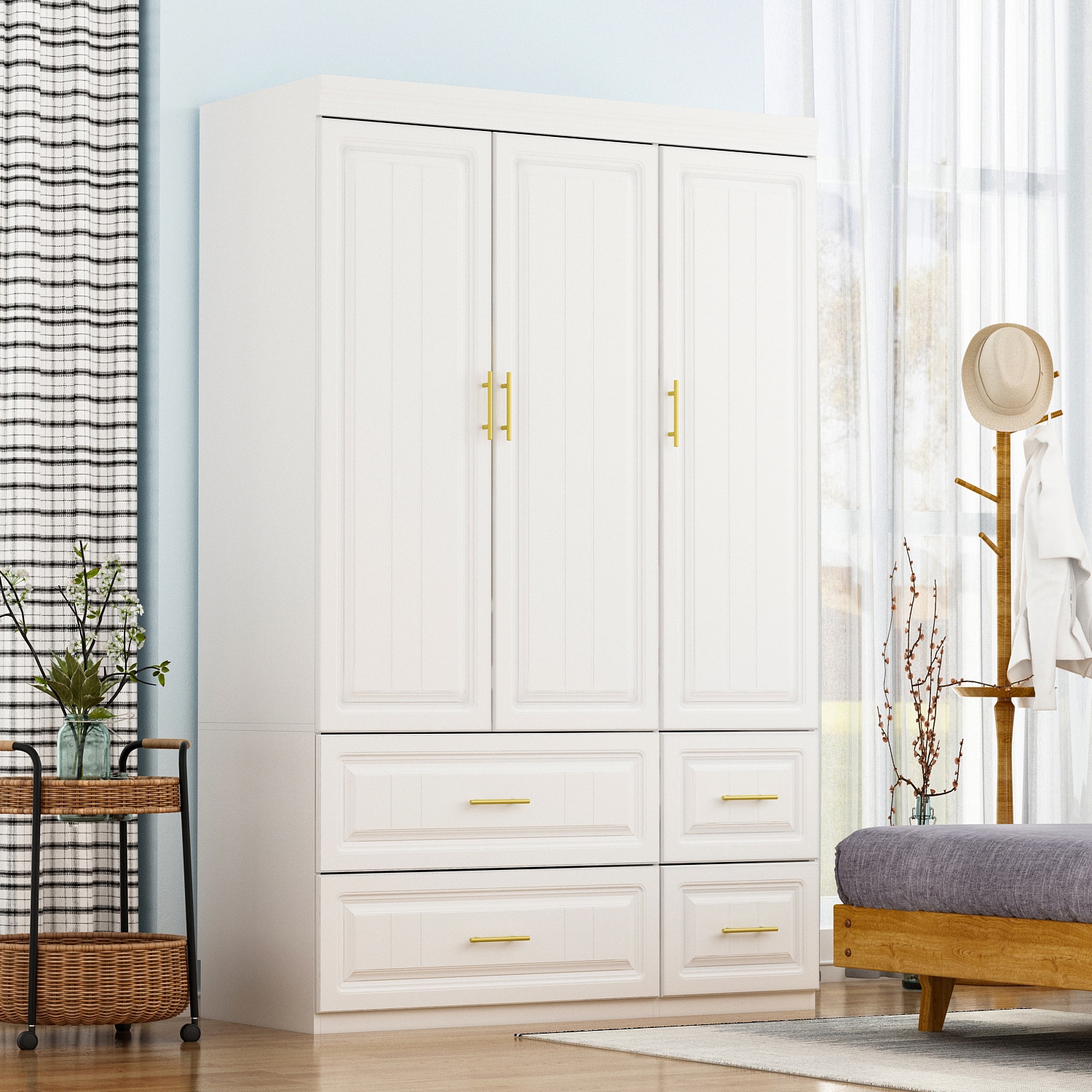 FUFU&GAGA White Armoire H0022-01+02 at Lowes.com