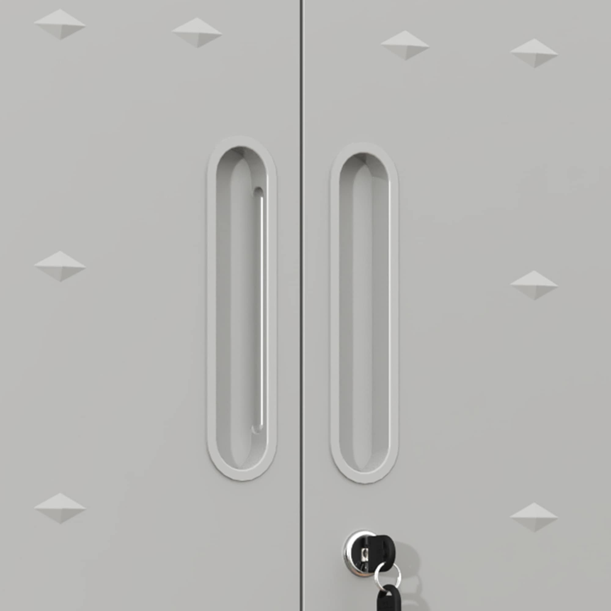 Vynxaria Wall Mounted Metal Storage Cabinet with Locking Door and ...
