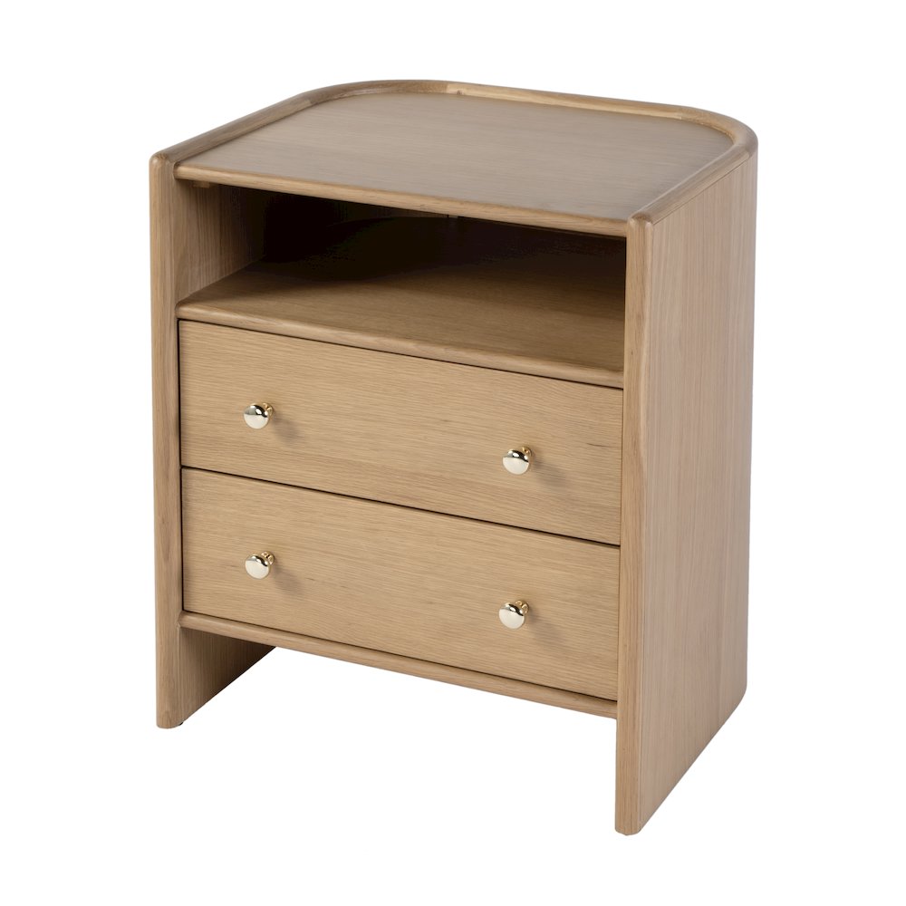 Butler Specialty Colin 21 in W Wood 2 Drawer Round Back Nightstand ...