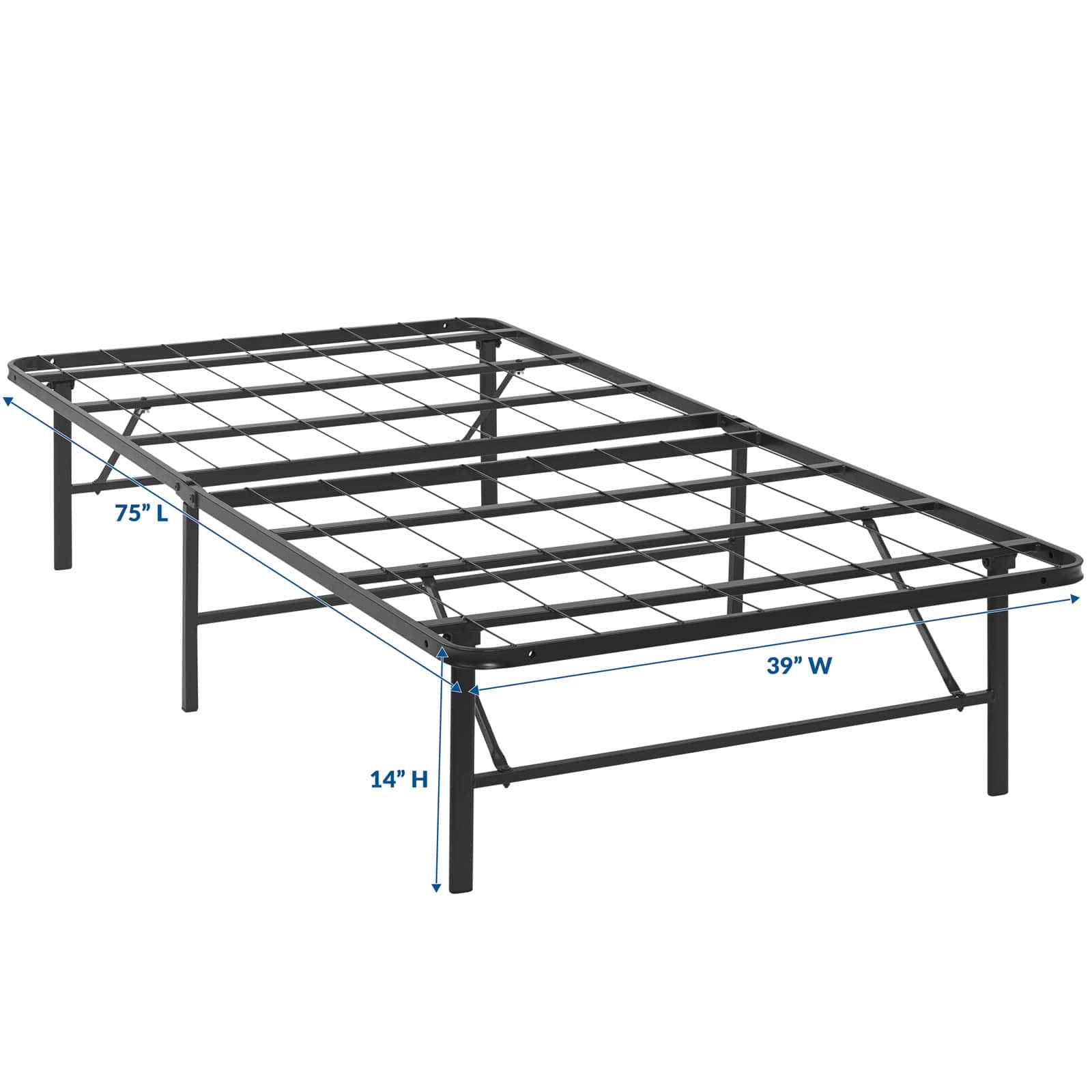 Modway Horizon Stainless Steel Twin Bed Frame in Brown at Lowes.com