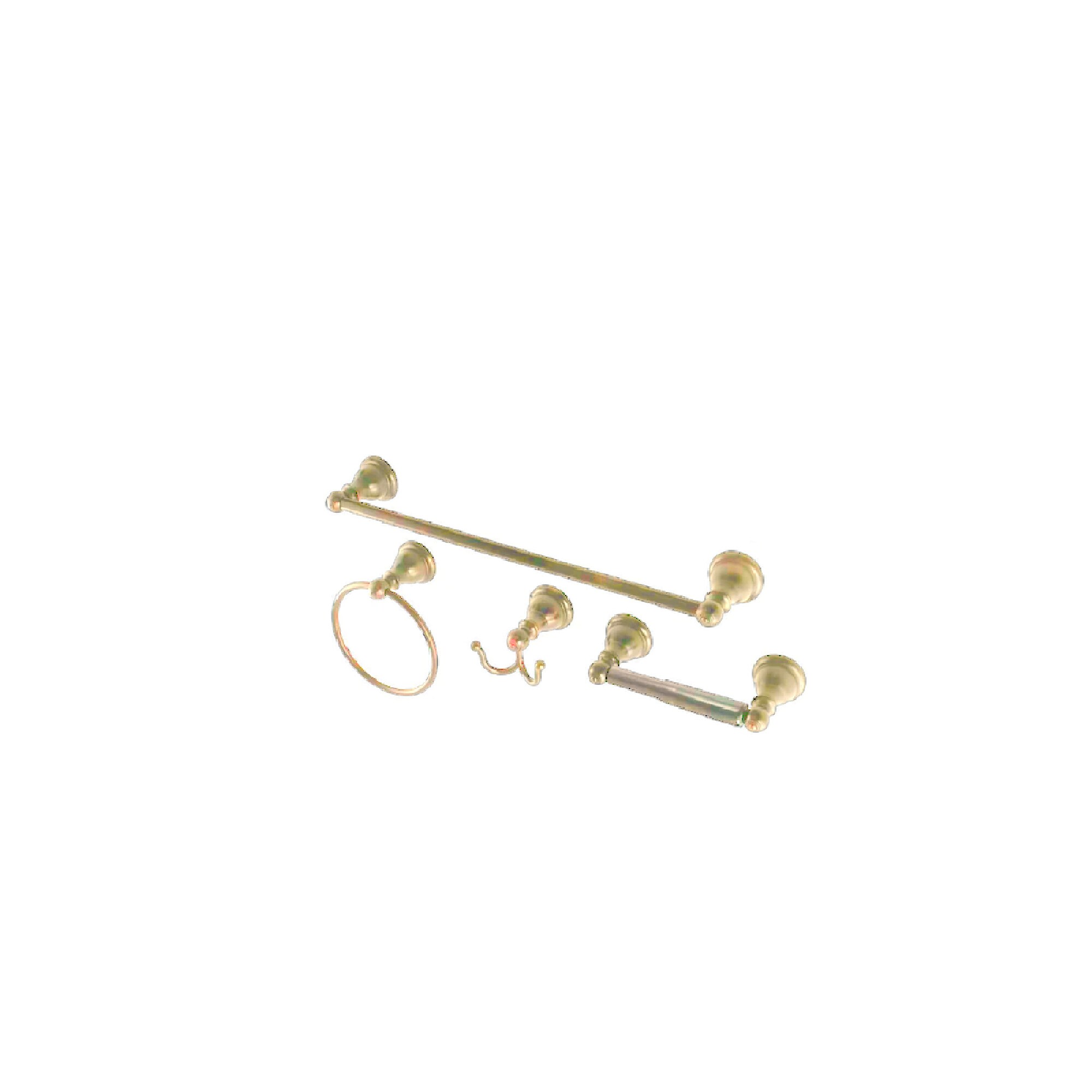 FORIOUS 4-Piece Gold Decorative Bathroom Hardware Set with Towel Bar ...