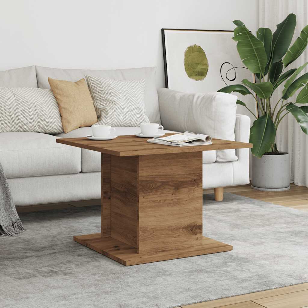 vidaXL Coffee Table Artisan Oak Engineered Wood Small Coffee Table in ...