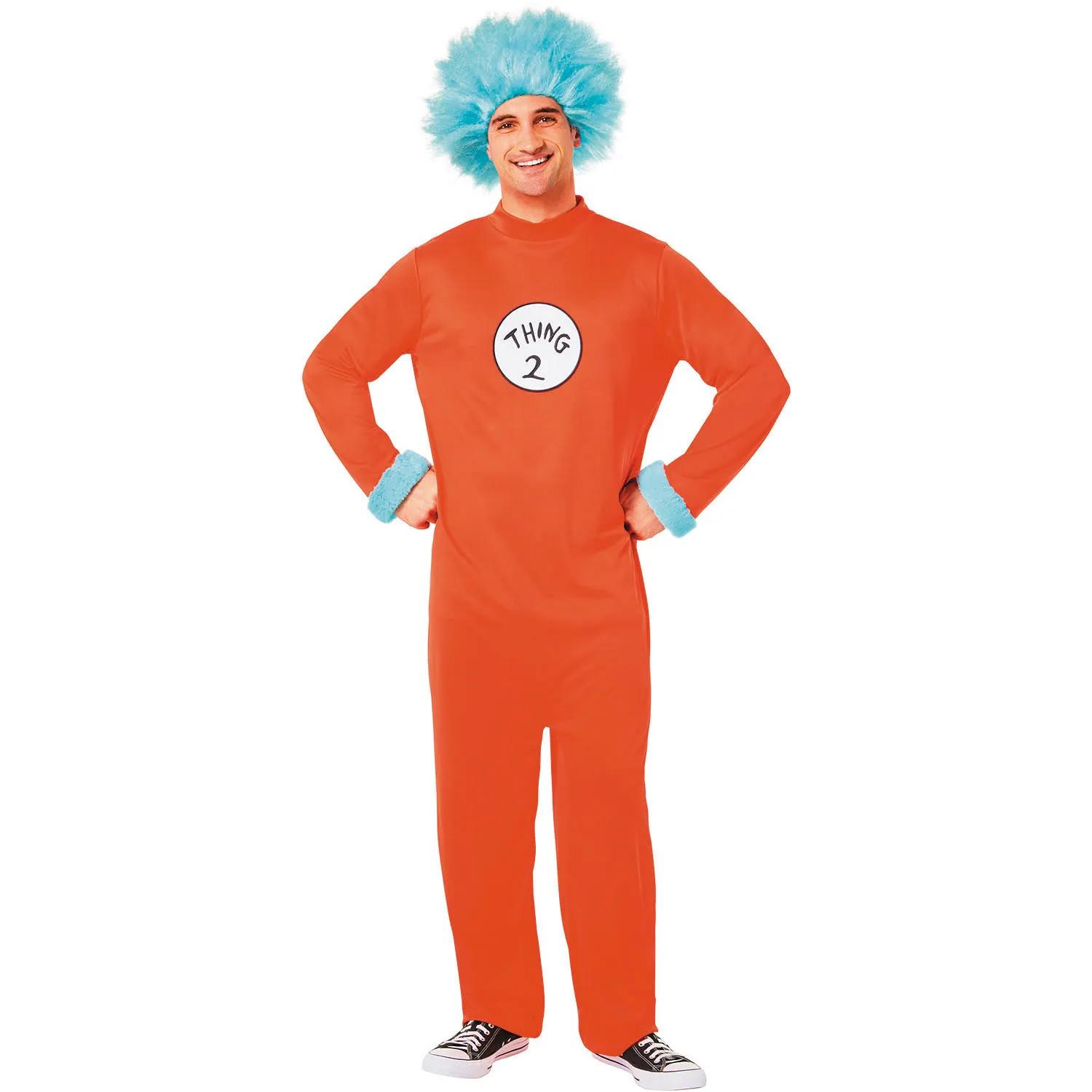 Inspirit Designs Dr. Seuss Men's Thing 1 or Thing 2 Halloween Costume ...