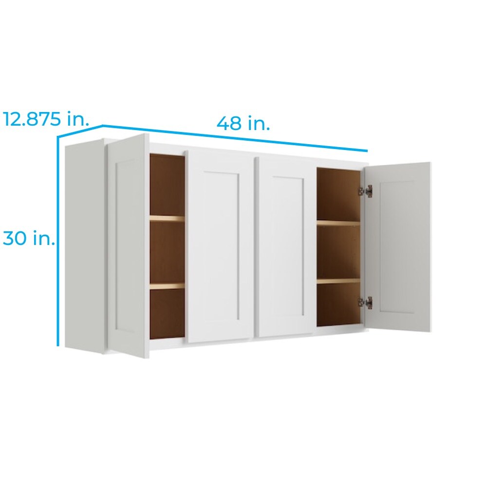 RELIABILT 48-in W x 30-in H x 12-in D White Wall Fully Assembled ...