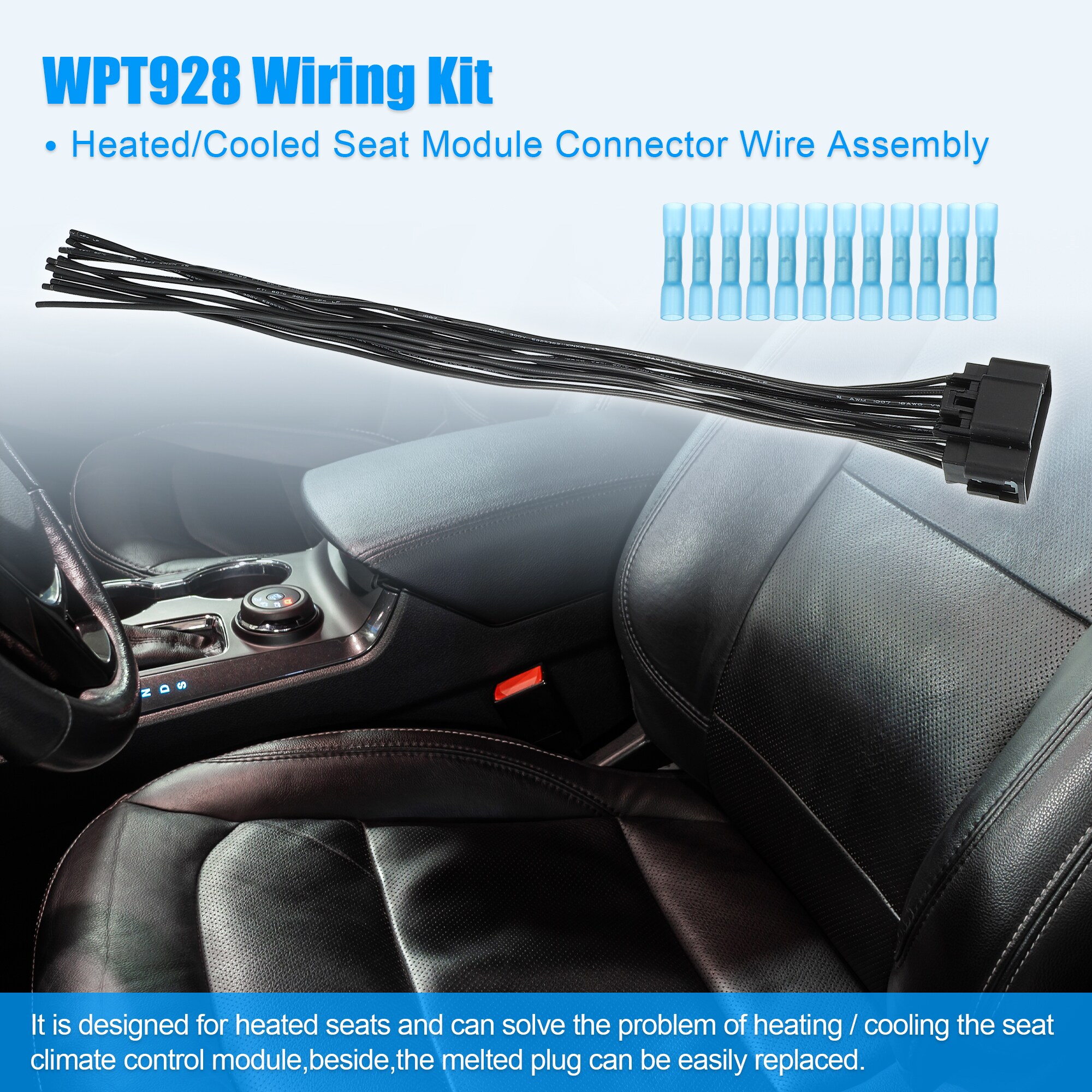 Unique Bargains Heated Seat Wiring Connector Wire Harness Replacement ...