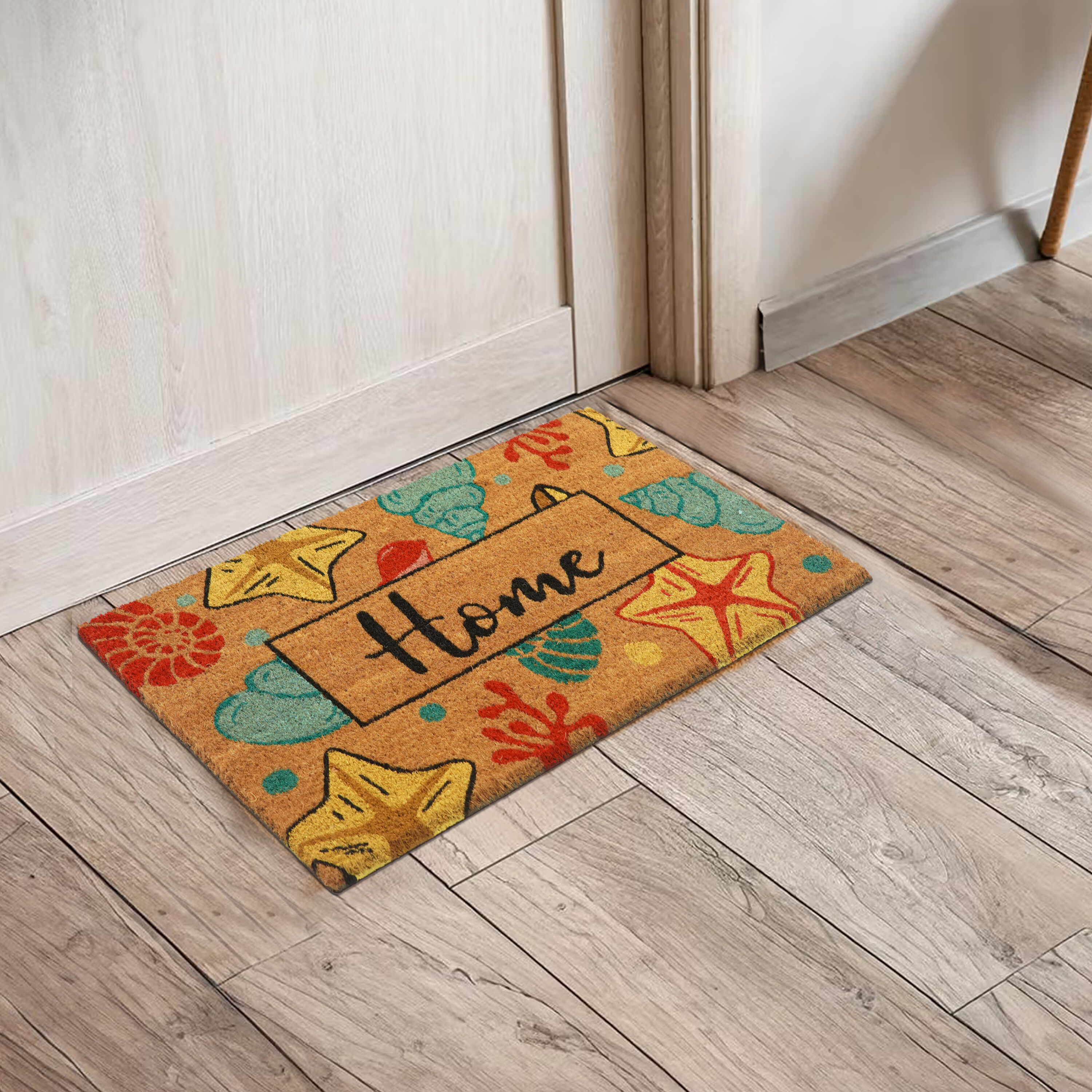 Style Selections 18-in x 30-in Natural Coir Non-Slip Grip Indoor or ...