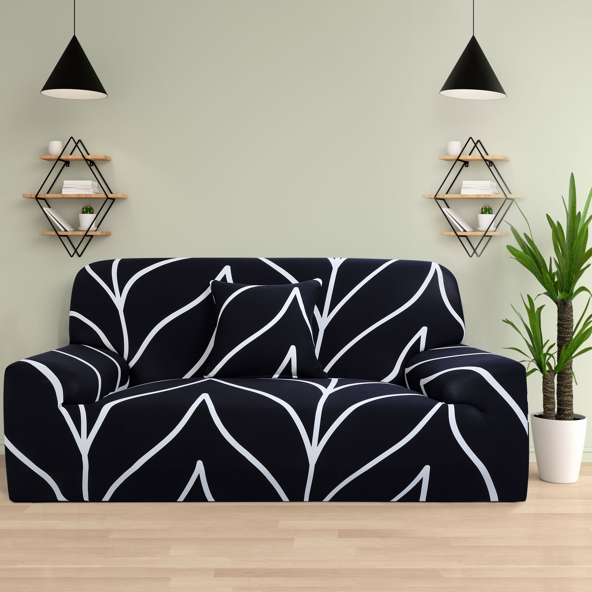 Unique Bargains Stretch Sofa Cover Printed Couch Slipcover for Sofas ...