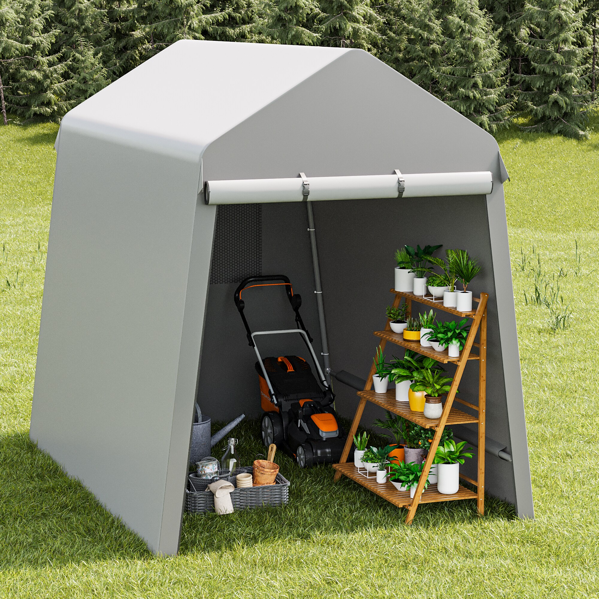 IdealHouse Heavy Duty Portable Outdoor Storage Waterproof UV Resistant ...