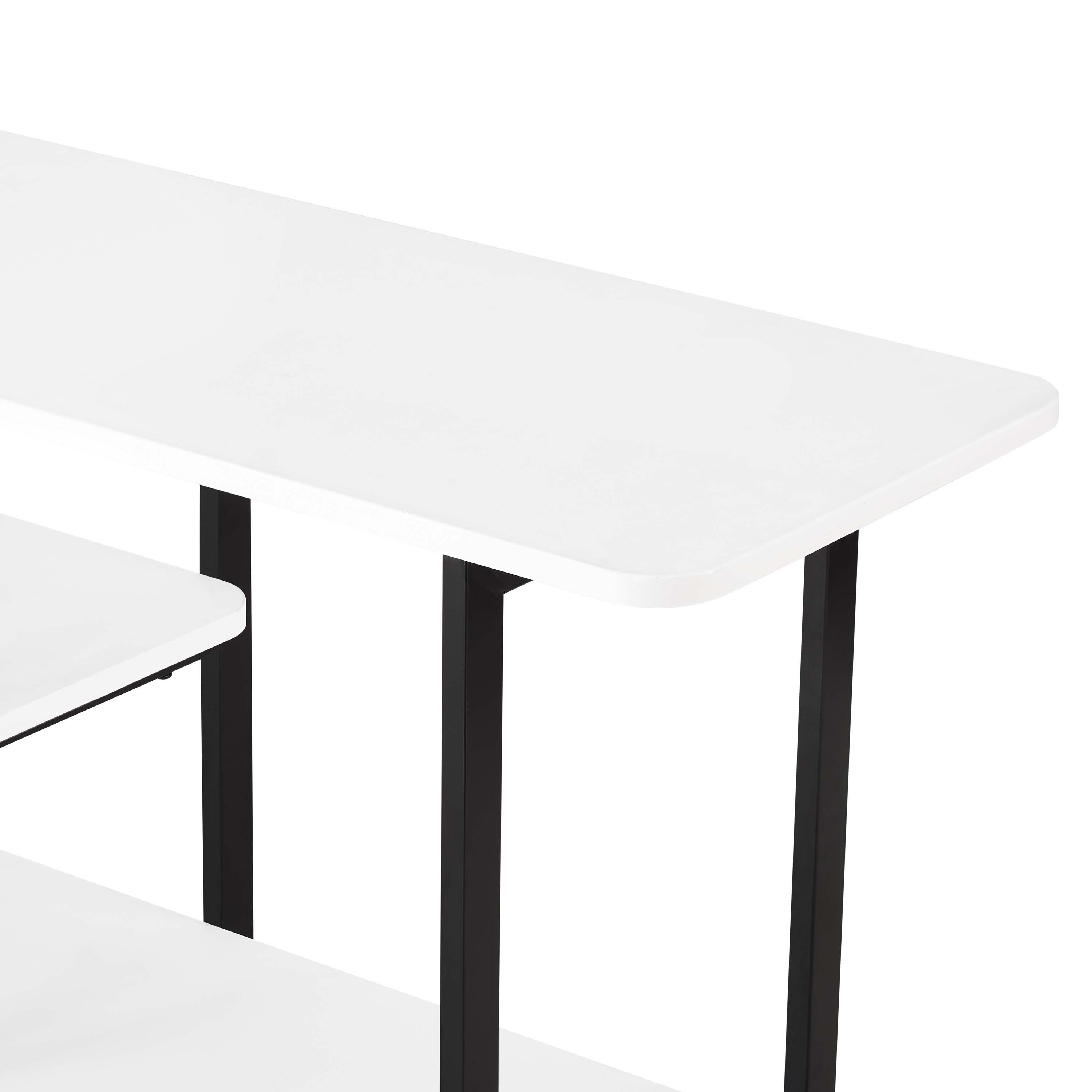 Blisstyle Console Table in White Farmhouse Long Console Tables Decor ...