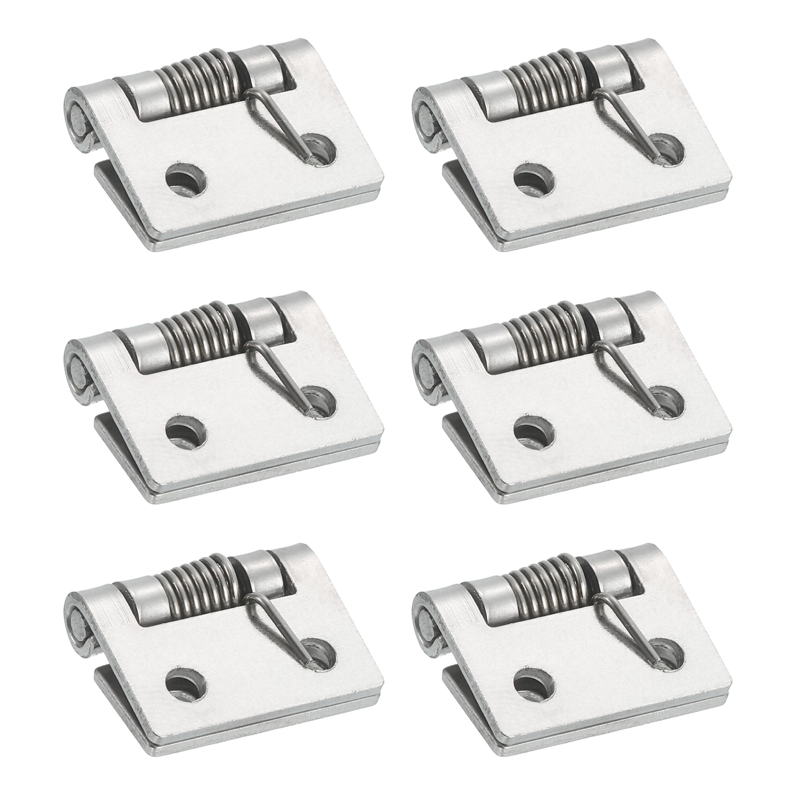 Unique Bargains 6pcs Spring Hinge 1-Inch Length 304 Stainless Steel ...