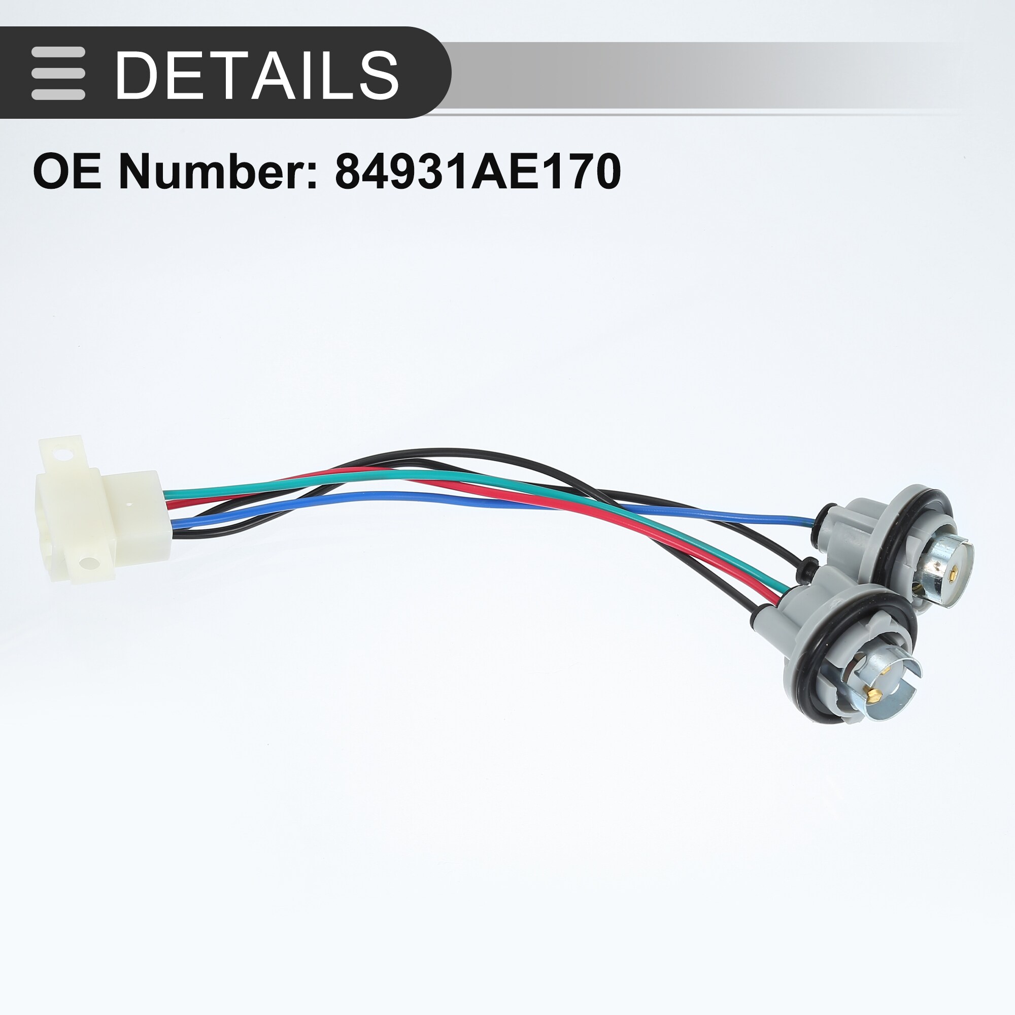 Unique Bargains Rear License Plate Light Bulb Tail Light Wiring Tail ...