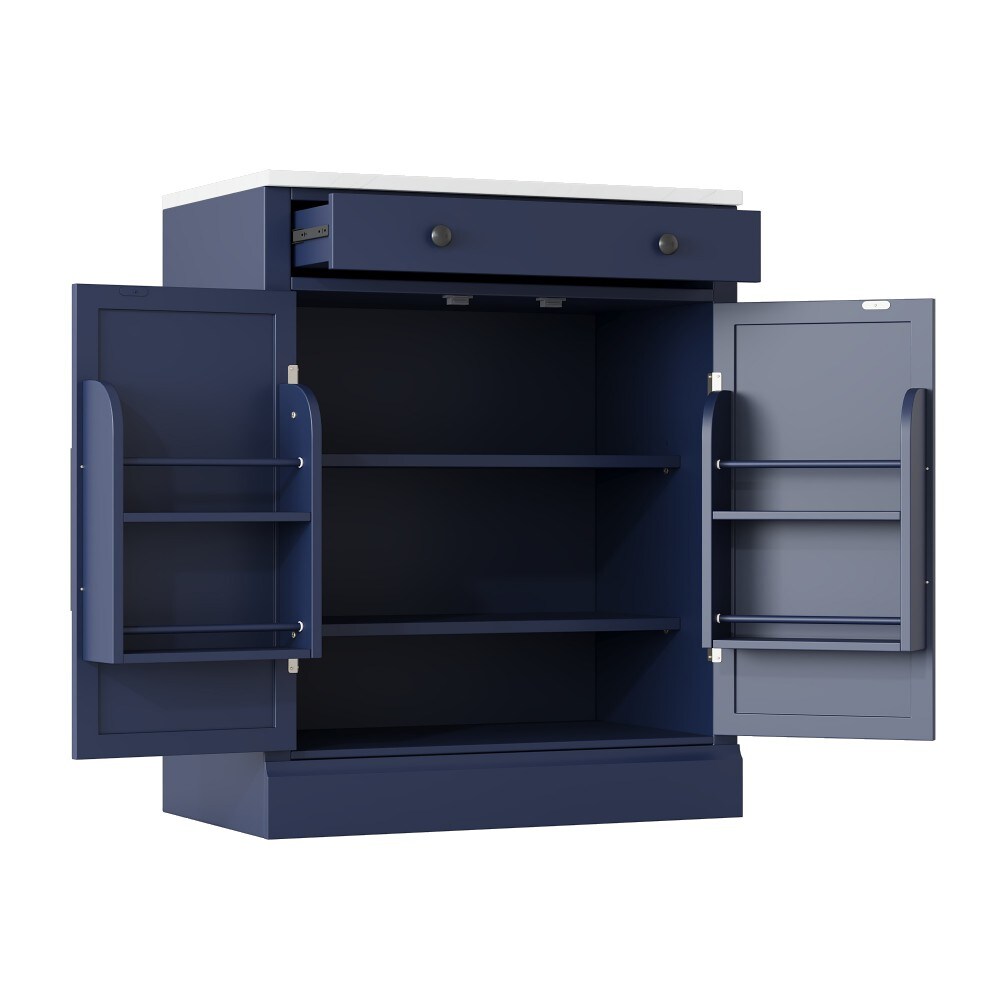 GlasFlength Modern Freestanding Kitchen Pantry Buffet Food Storage ...