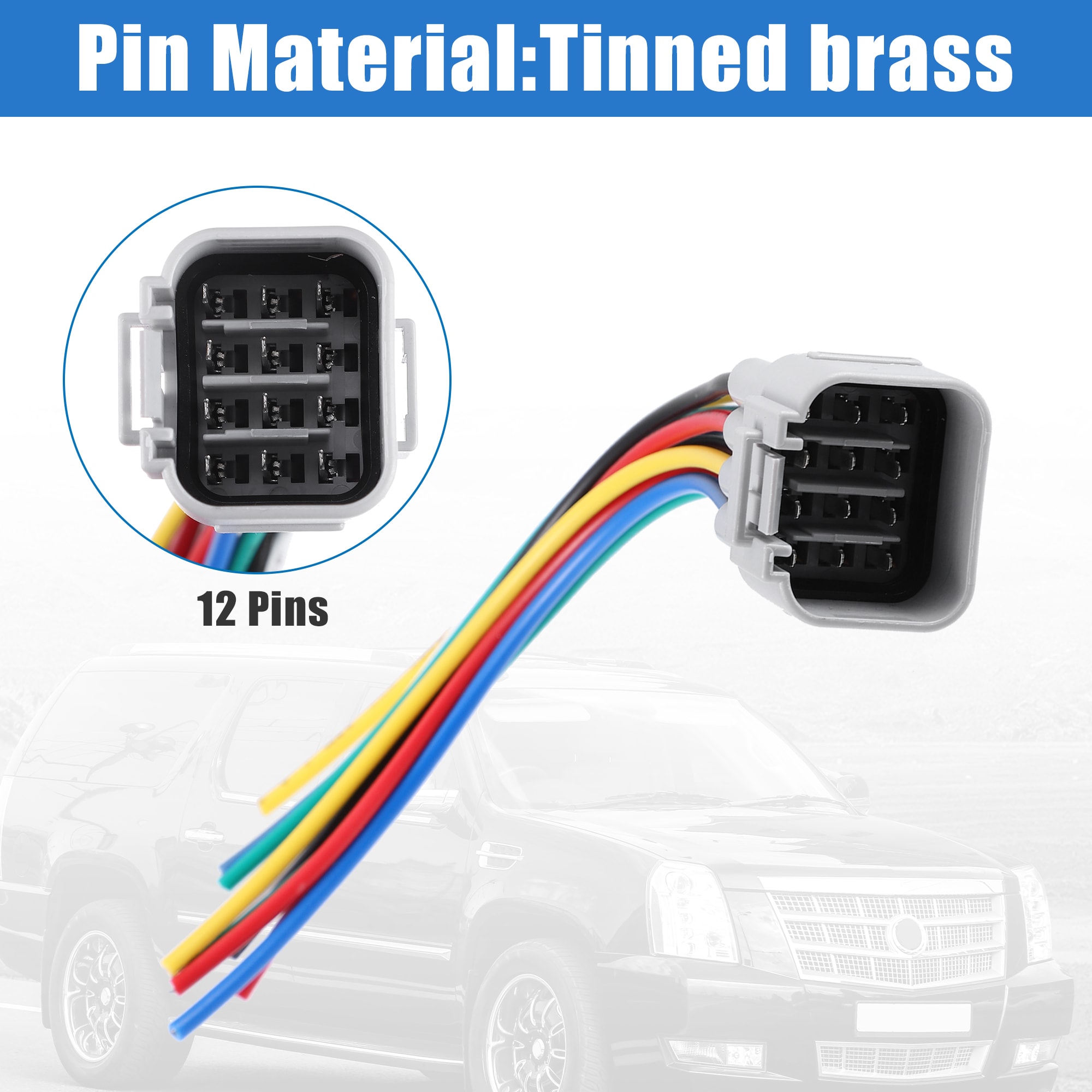 Unique Bargains 1 Set 15cm Car Male Female 12 Pin Plug Connector ...