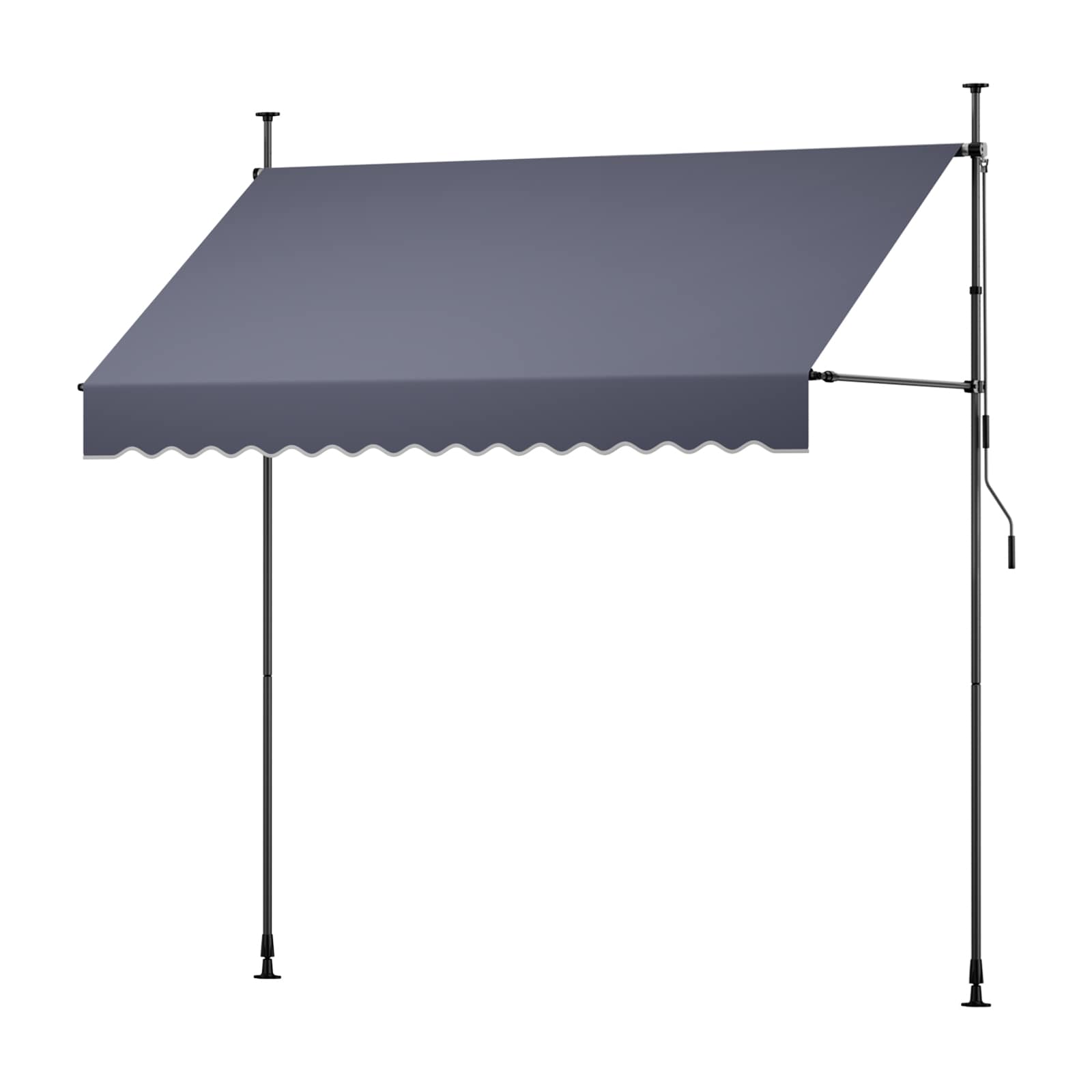 VEVOR Manual Retractable Awning 98in Outdoor Retractable Patio Awning ...