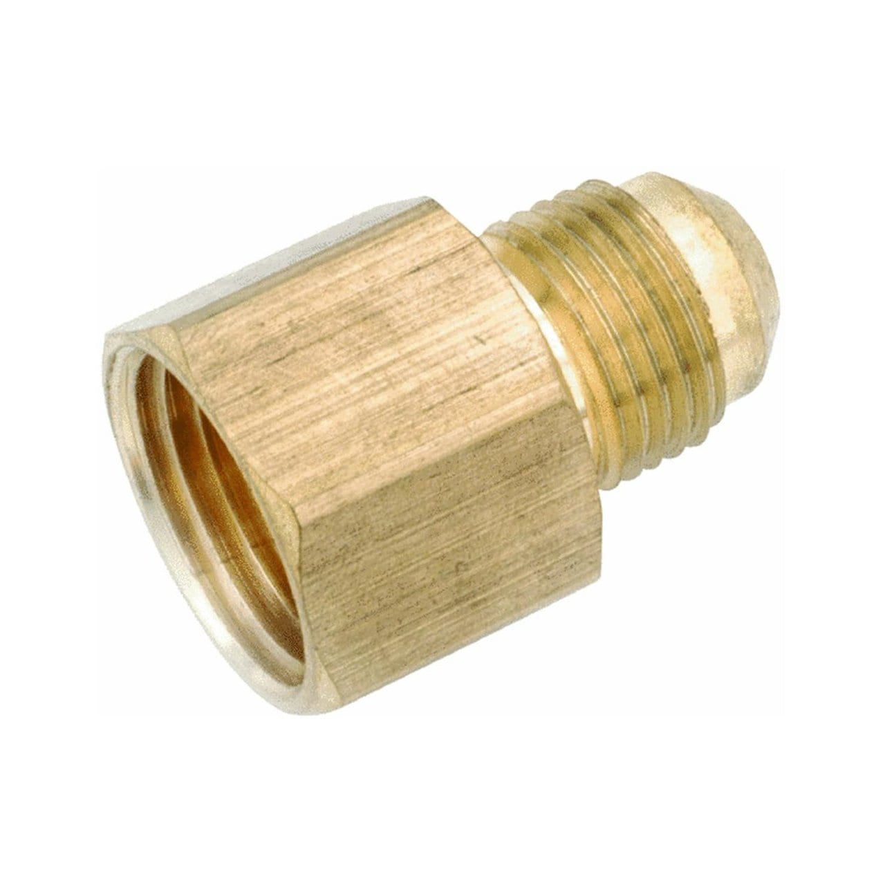 Anderson Metals 754046-0402 Lead-free 45 Flare Tube Coupling Brass 1/4 ...