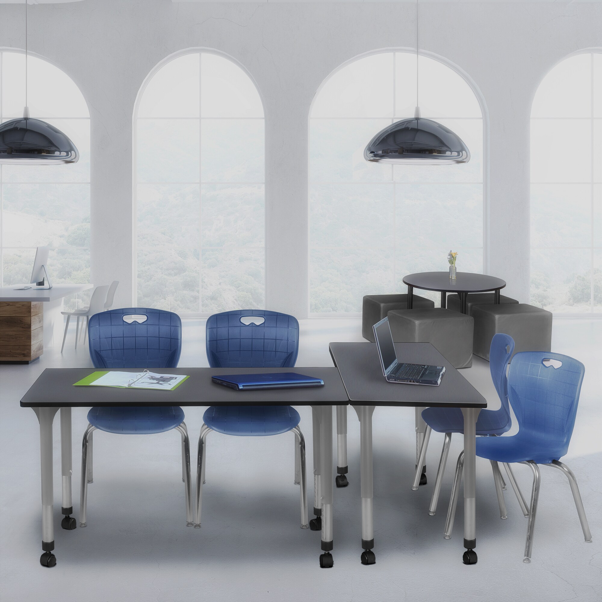 Regency Mobile Classroom Table Chair Sets 48-in Multiple colors ...