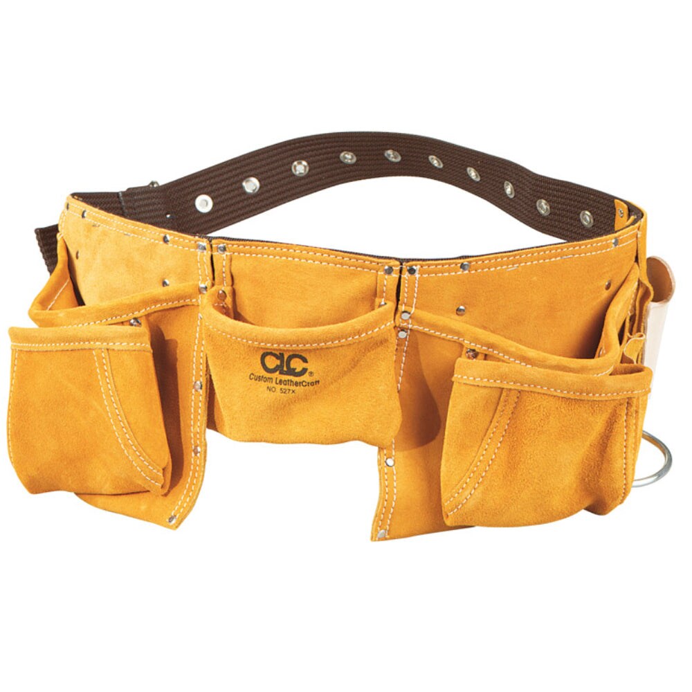 CLC Work Gear Heavy Duty 12 Pocket Suede Leather Work Apron Brown 2 in ...