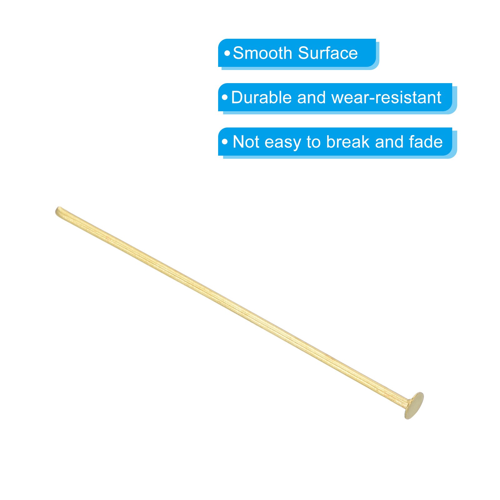 PATIKIL 100 Pack 2.5mm OD x 50mm L Chandelier Replacement Prism Copper ...