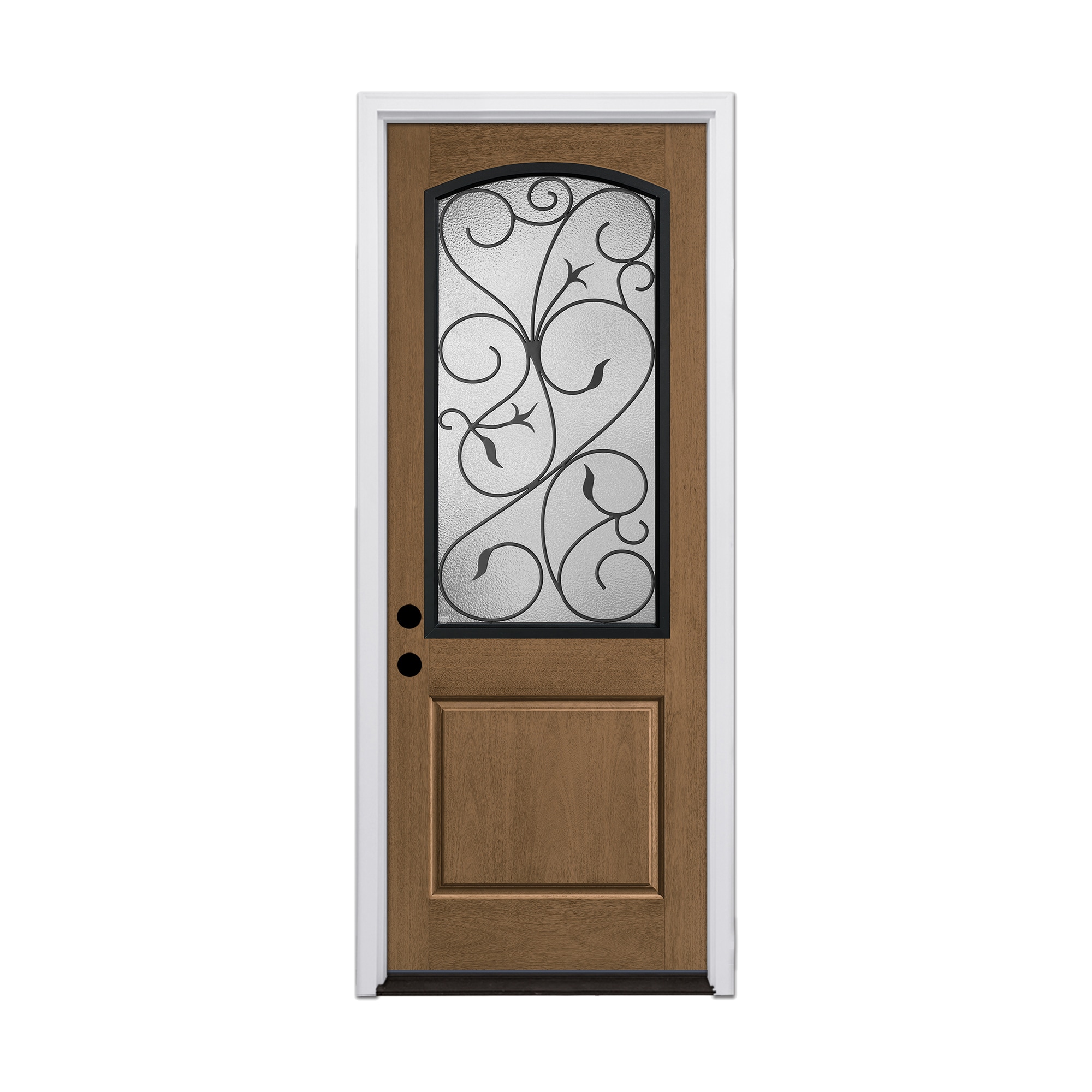 Therma-Tru 36-in x 96-in x 4-9/16-in Fiberglass Center arch lite Right ...