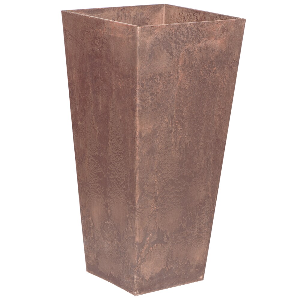 Root & Vessel 35.5-in H Brown Plastic/Stone Blend Indoor/Outdoor Self ...