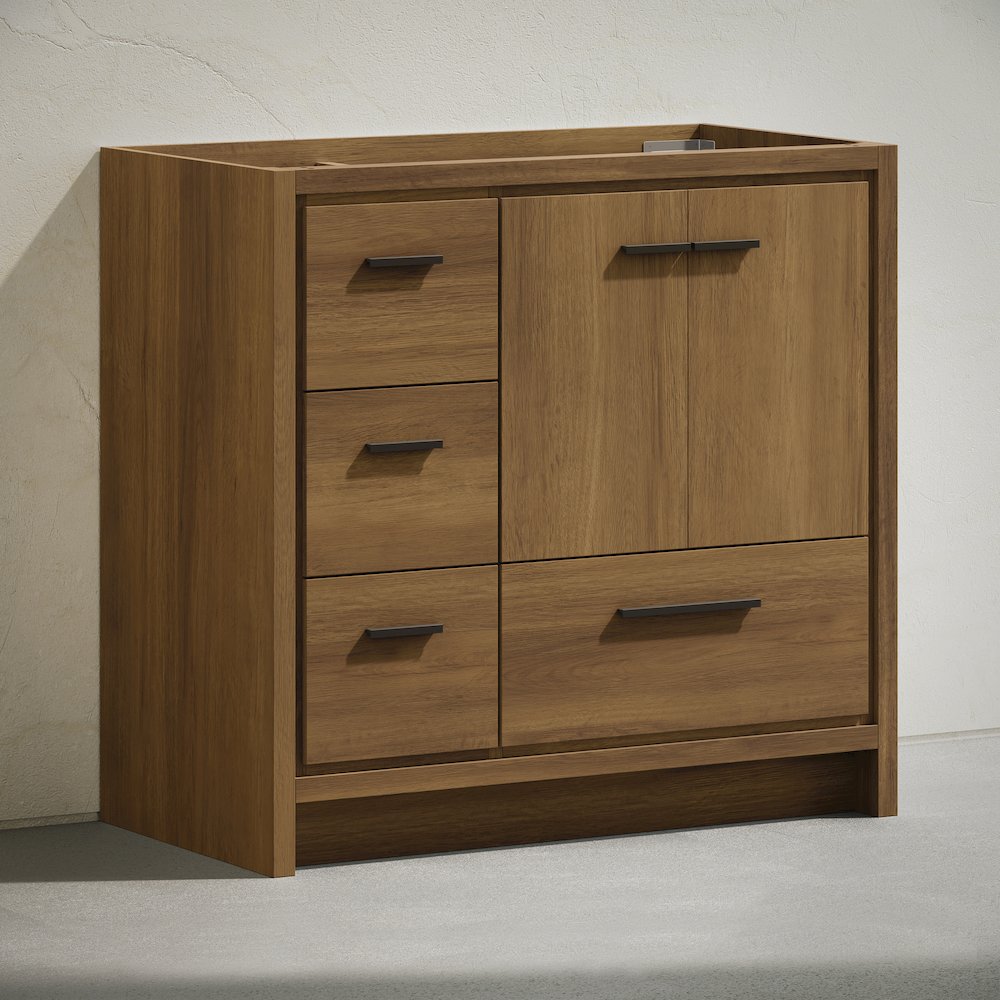 Swiss Madison Virage 36 Freestanding Bathroom Vanity in Brown Oak ...
