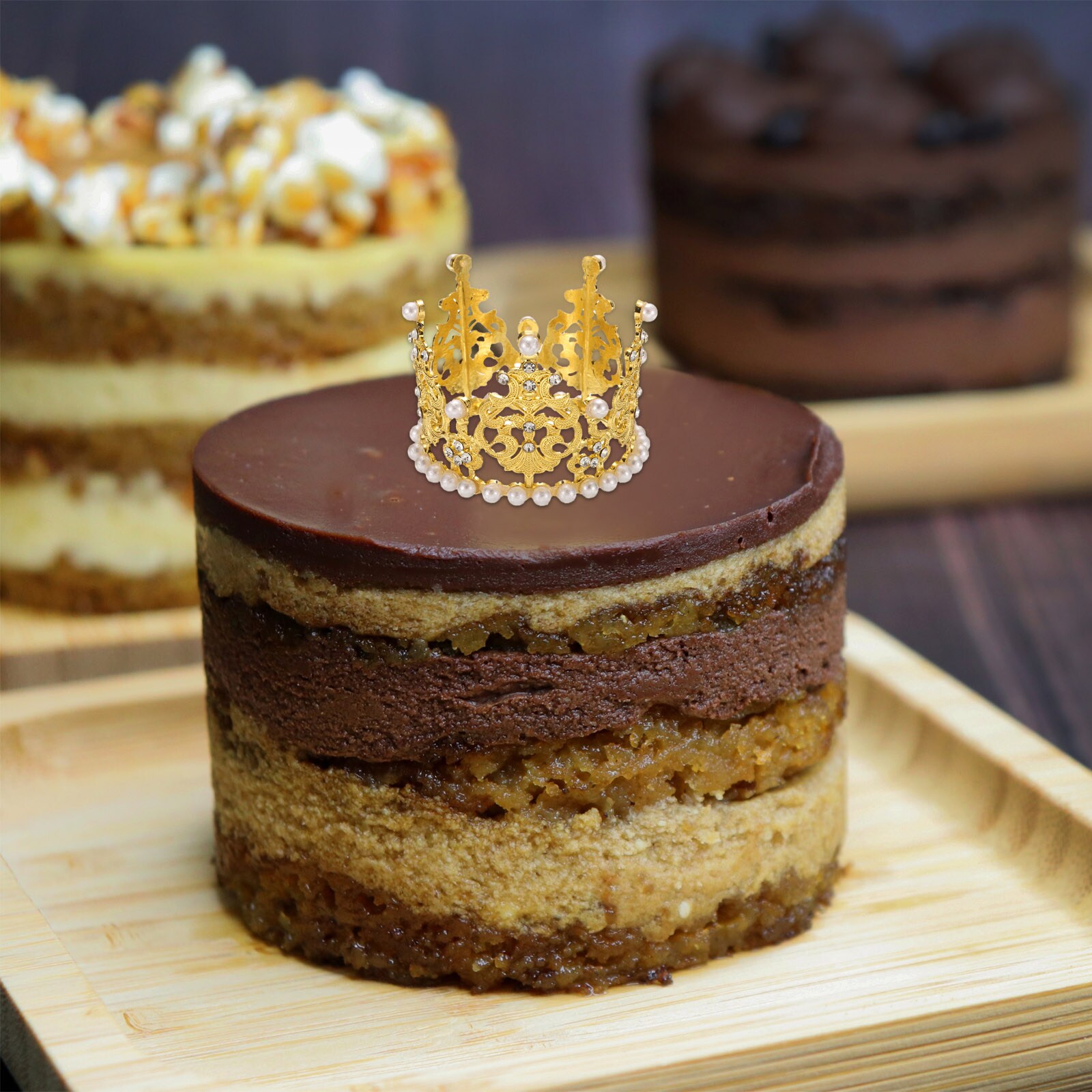 Unique Bargains 6pcs Mini Crown Cake Toppers Alloy Queen Princess ...