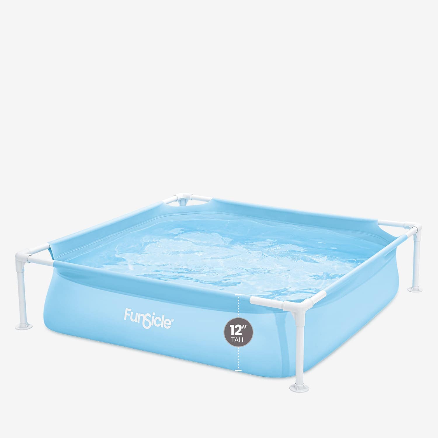 Funsicle 4-ft x 4-ft x 12-in Kids Fun Wading Blue Rectangular Snap in ...