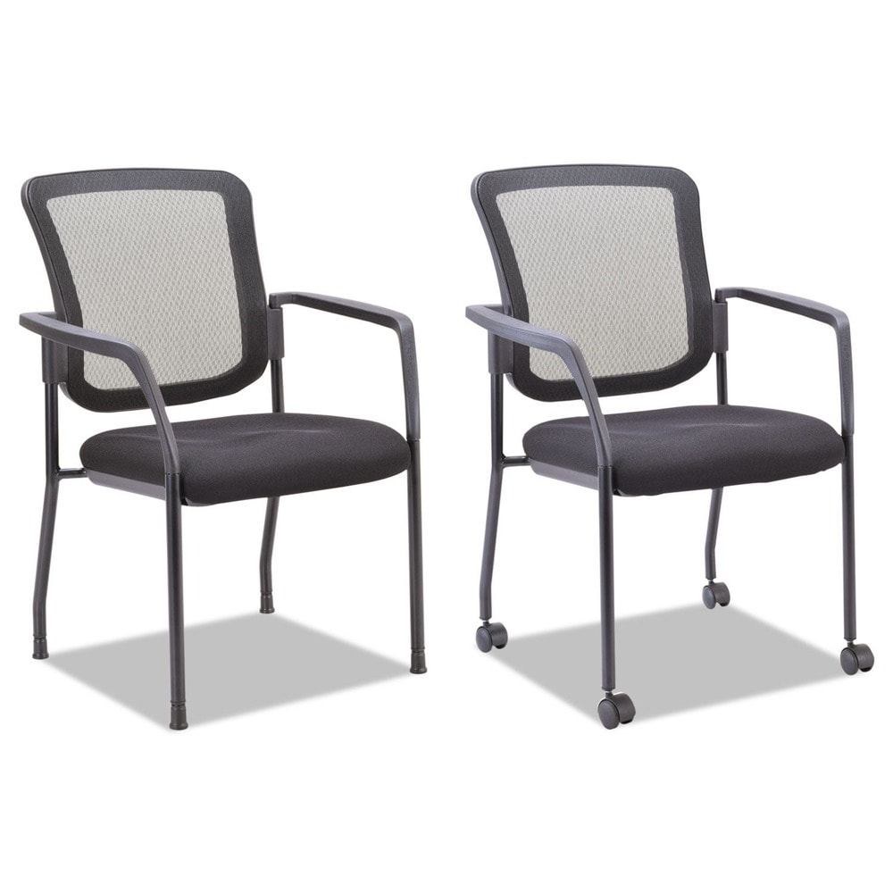 Alera ALEEL4314 Black Guest Stacking Mesh Chair - 26 x 25.6 x 36.2 ...