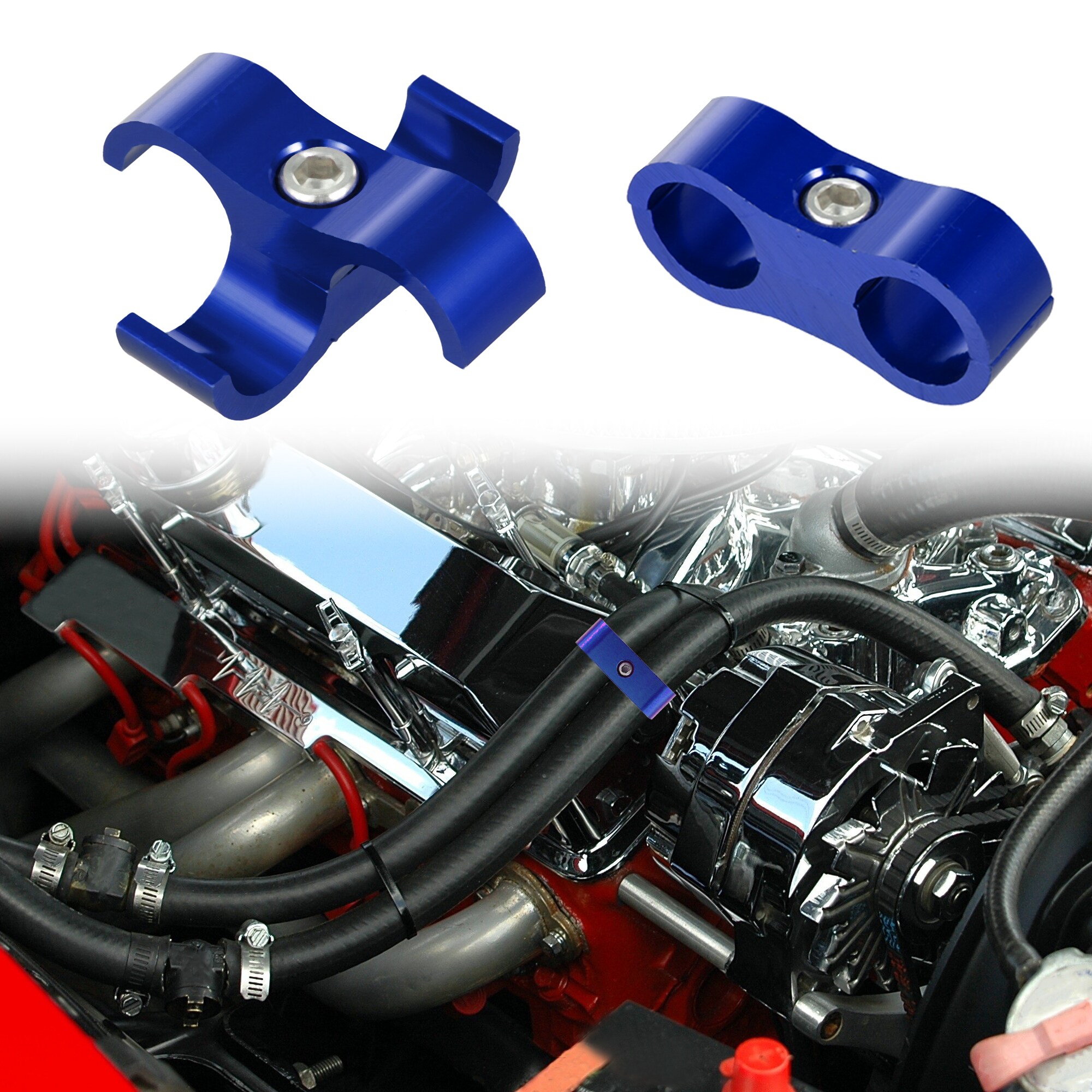 Unique Bargains AN6 Car Hose Separator Clamp Fuel Line Connector Kit ...