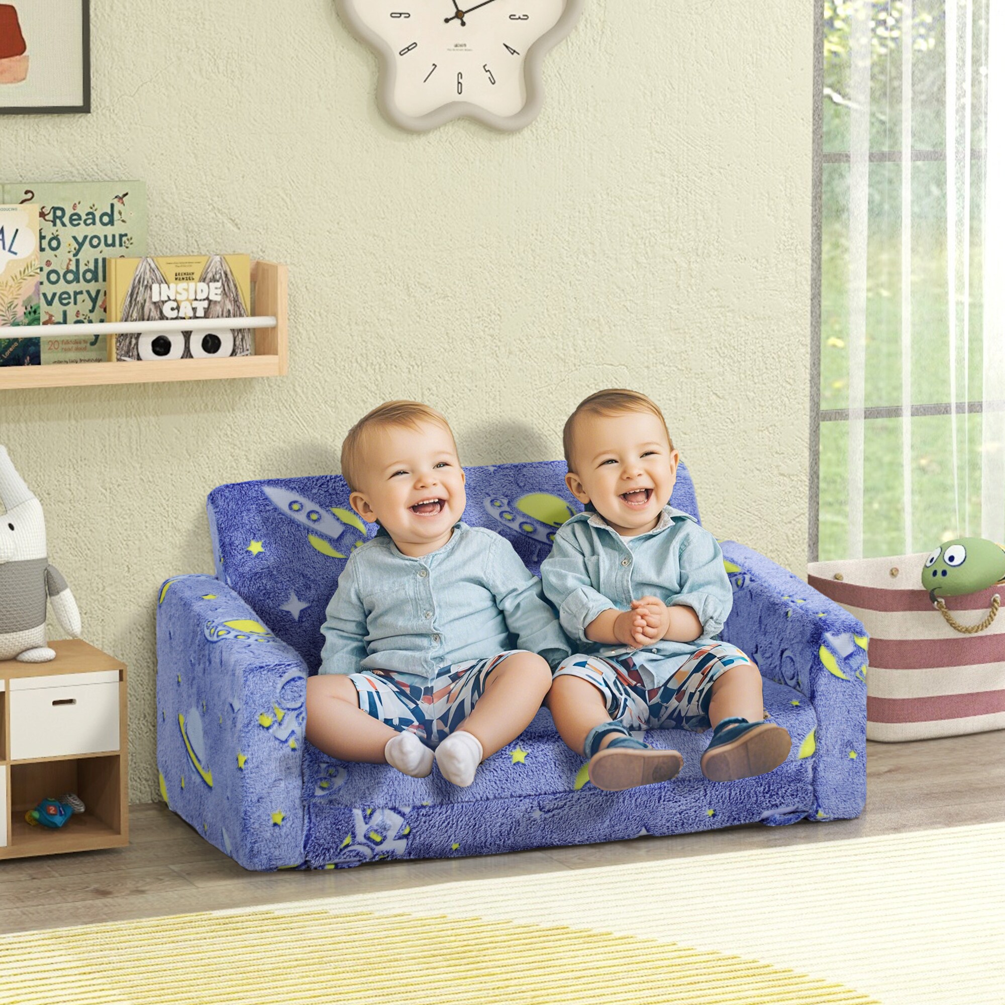 Qaba Kids Table and Chair Set for Arts Meals Lightweight Wooden ...