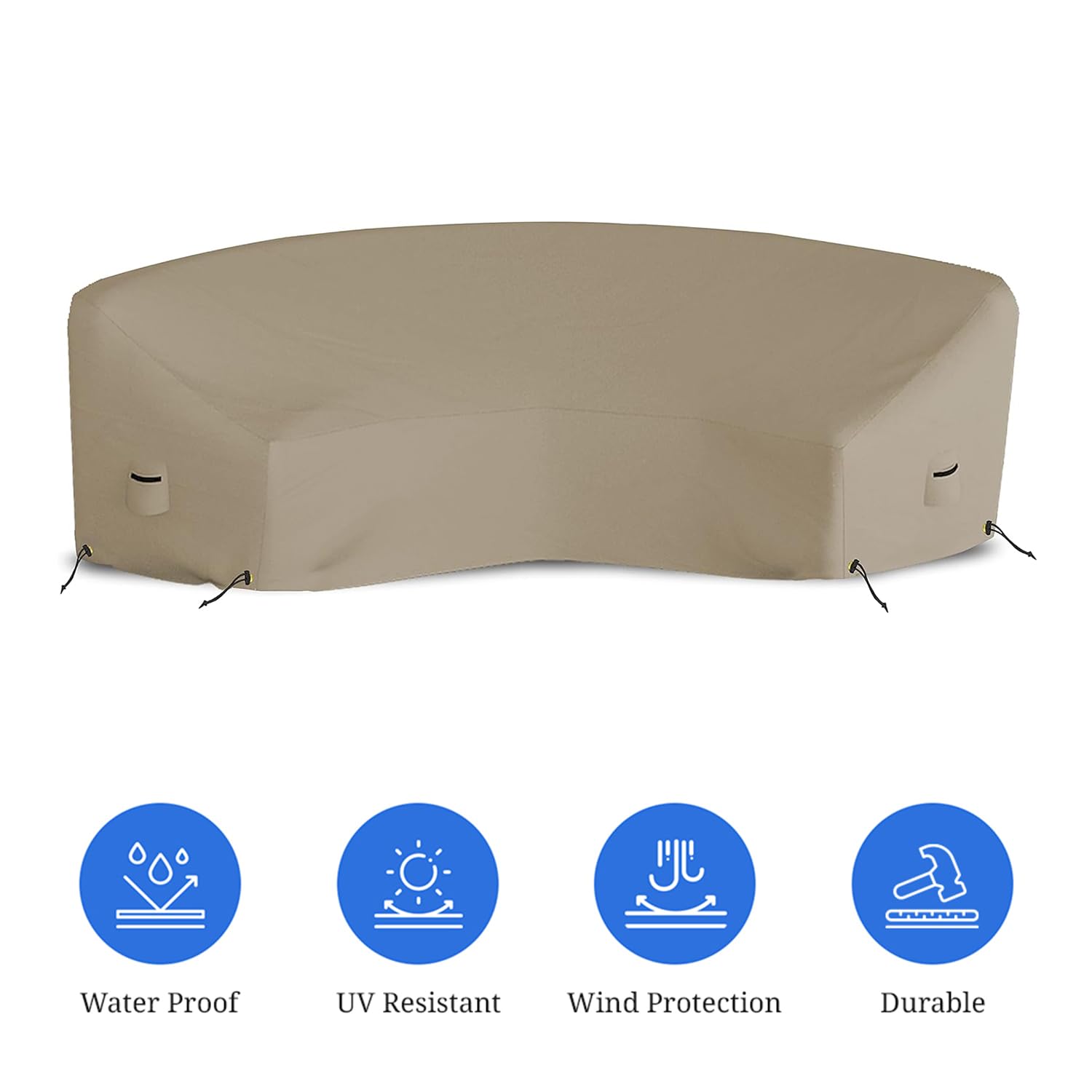 Covers & All Covers and All Curved Outdoor Couch Cover 1000D Waterproof ...