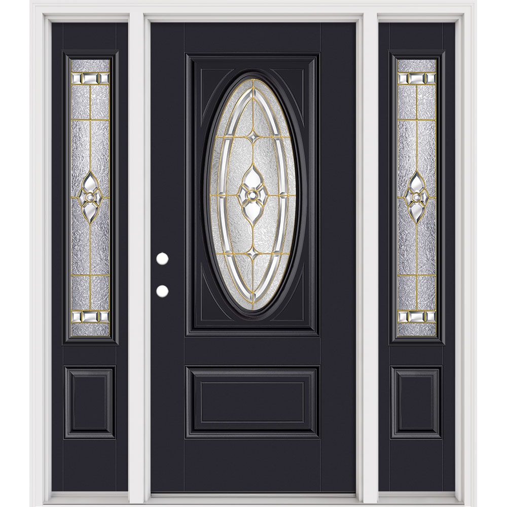 Masonite Georgian 64-in x 80-in x 4-9/16-in Fiberglass Half lite Right ...