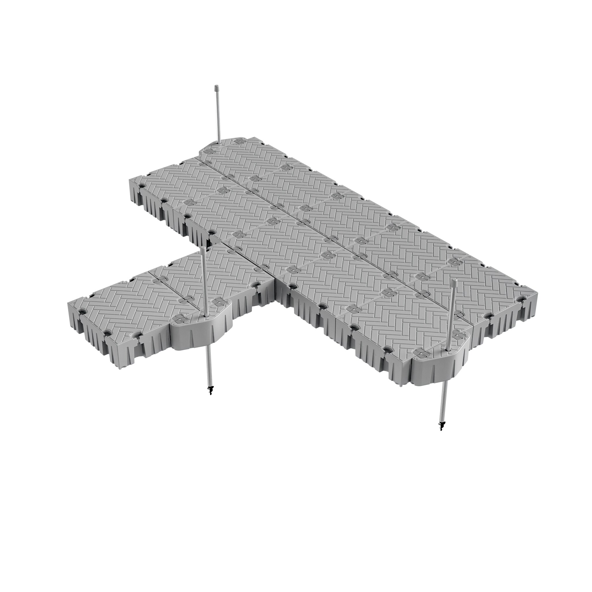 Flexx 16' Extended Platform Floating Dock Pkg w/Pipe Guides Marine ...