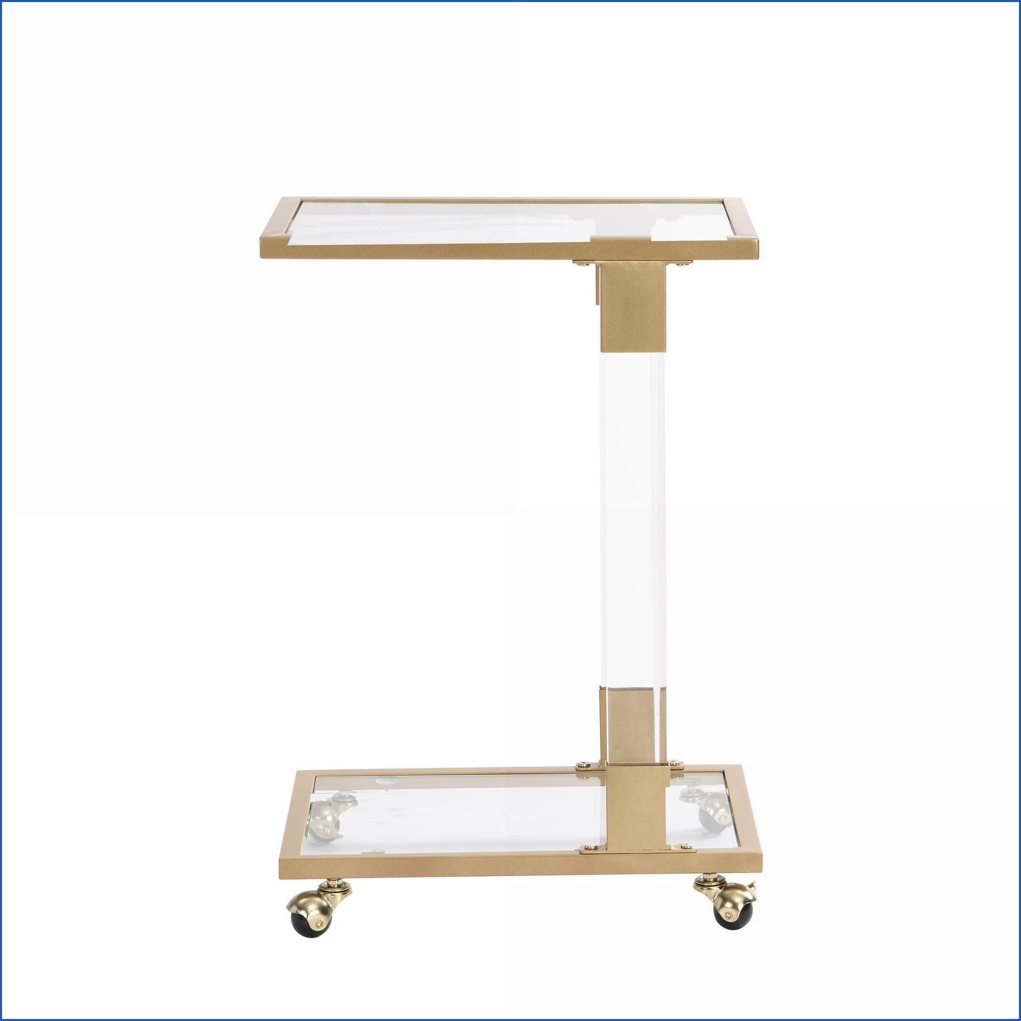 Watnature Gold C Shape Tempered Glass Coffee Table for Home amp Office ...