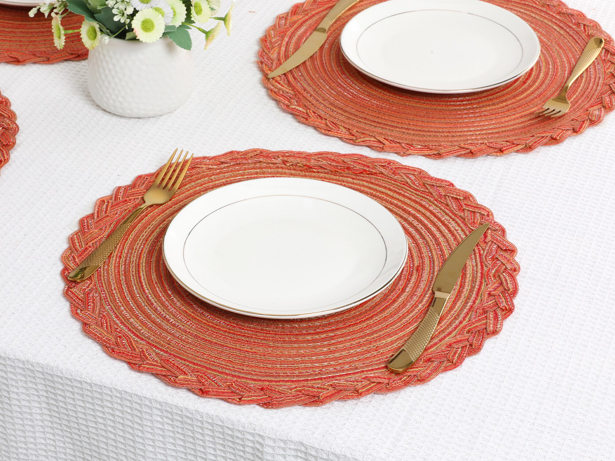 Unique Bargains Rustic Placemats 6pcs Set Placemats for Dining Table ...