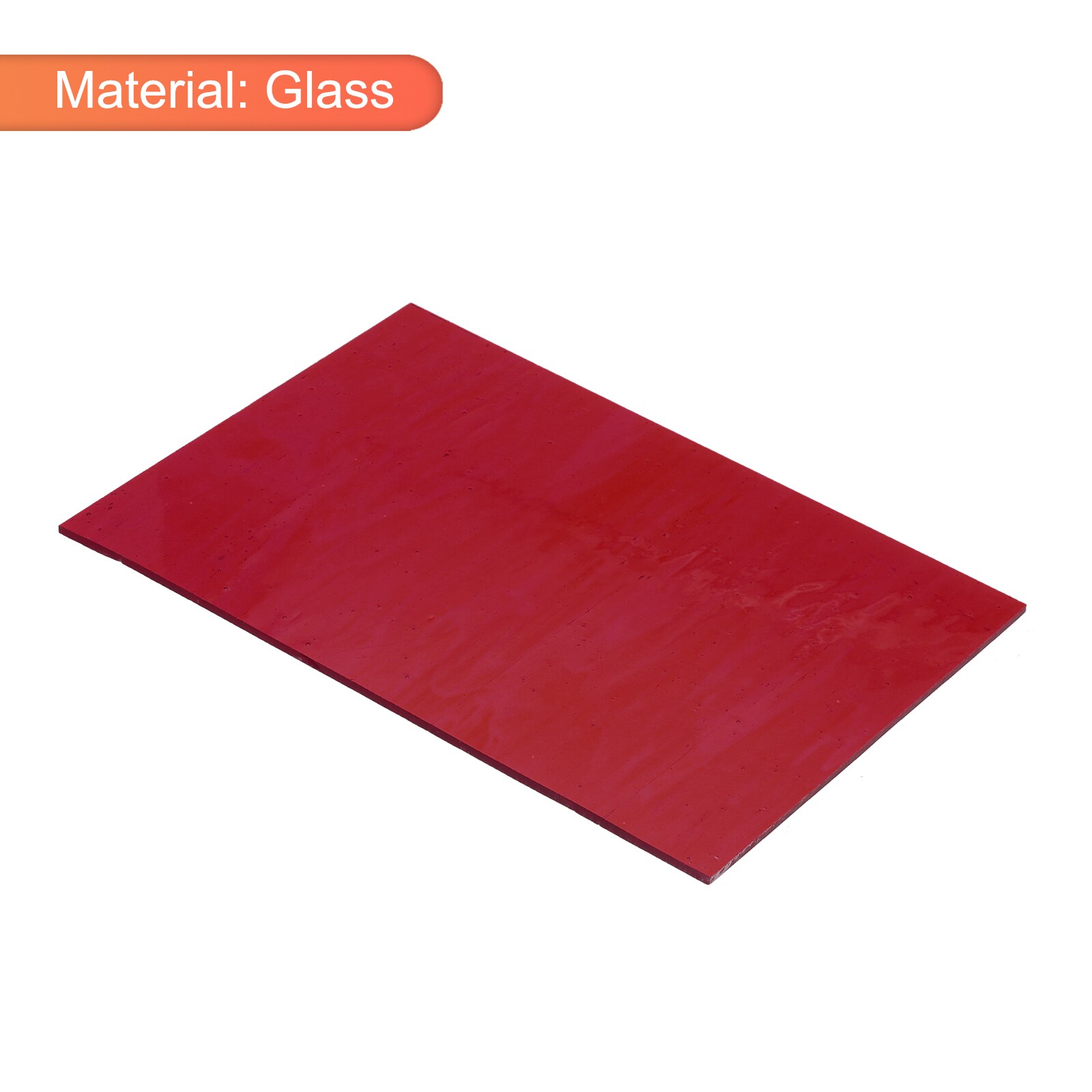 Unique Bargains Stained Glass Sheet Mosaic Tile 7.9inch x 5.9inch Red ...
