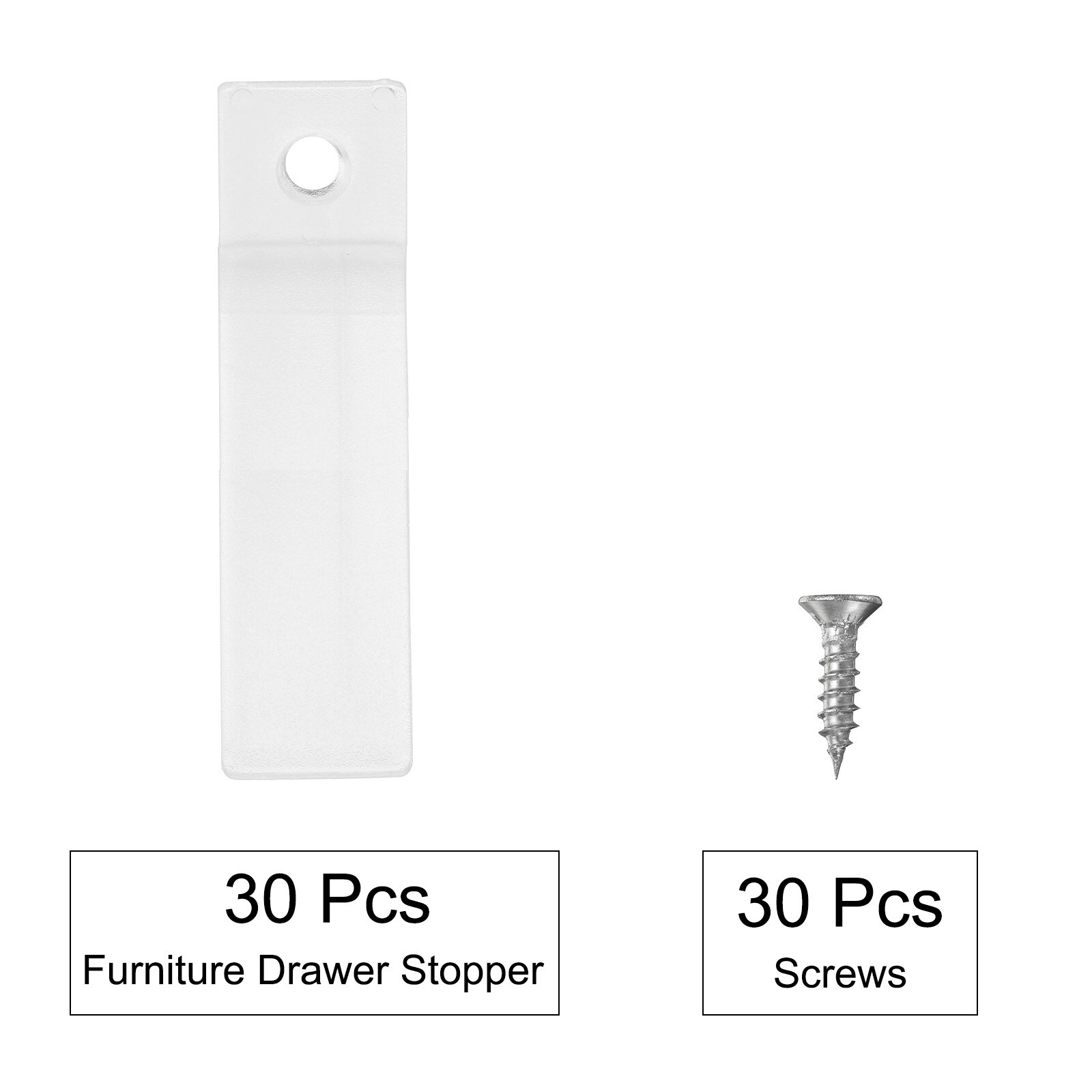 Unique Bargains Anti-Slip Drawer Stops 30pcs 2.36 Inch Plastic Drawer ...