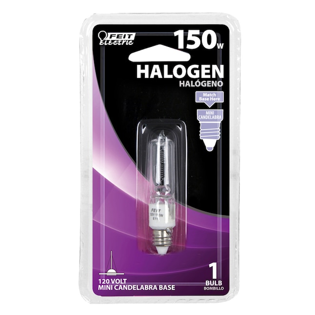 Feit Electric 150-Watt EQ T4 Bright White Mini Candelabra Base (e-11 ... Feit Electric 150-Watt EQ T4 Bright White Mini Candelabra Base (e-11 ...