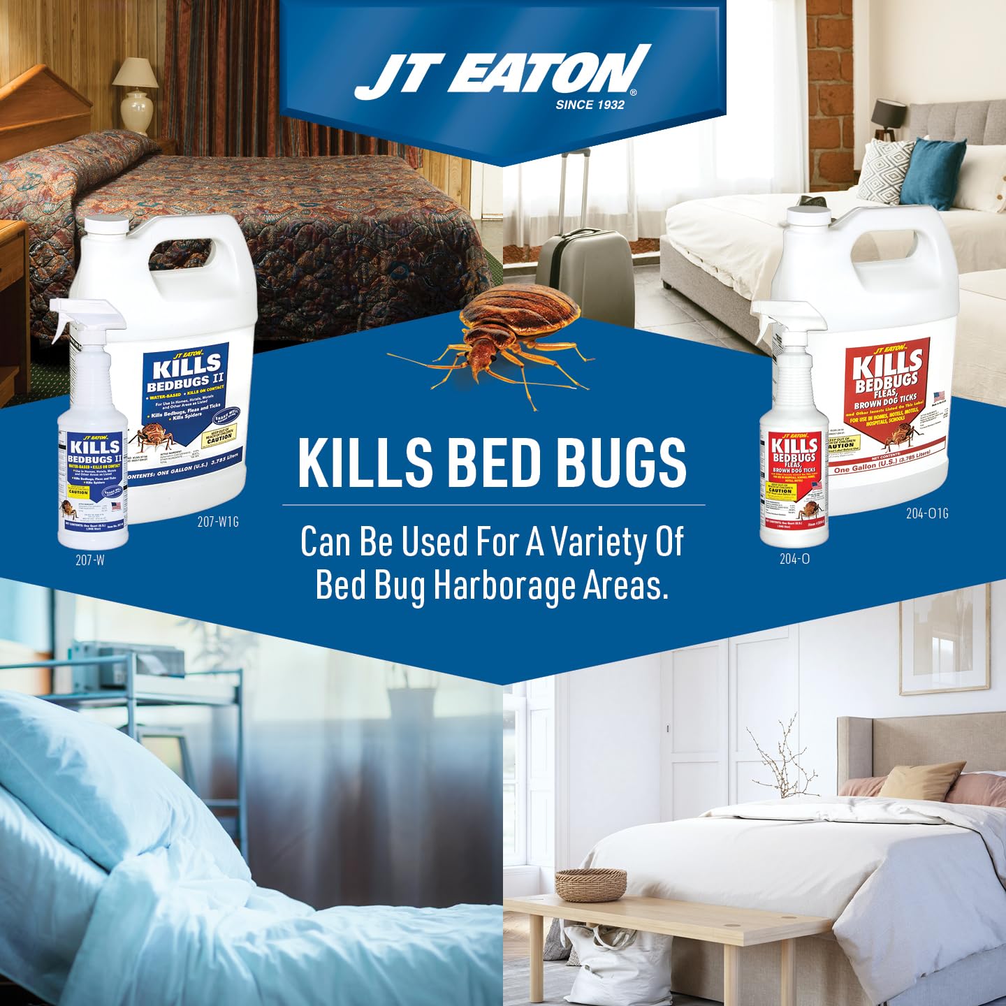 JT Eaton 207-W Bed Bug Killer II Spray - Effective Water-Based ...