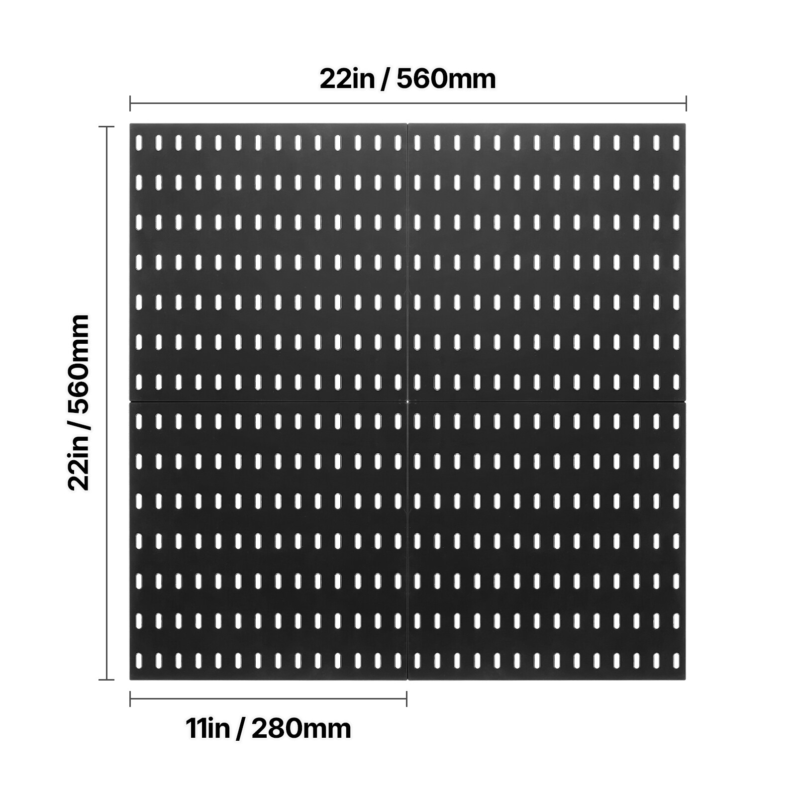 GIVIMO Plastic Pegboard Wall Organizer Kit 4 Panel 11 in by 11 in ...