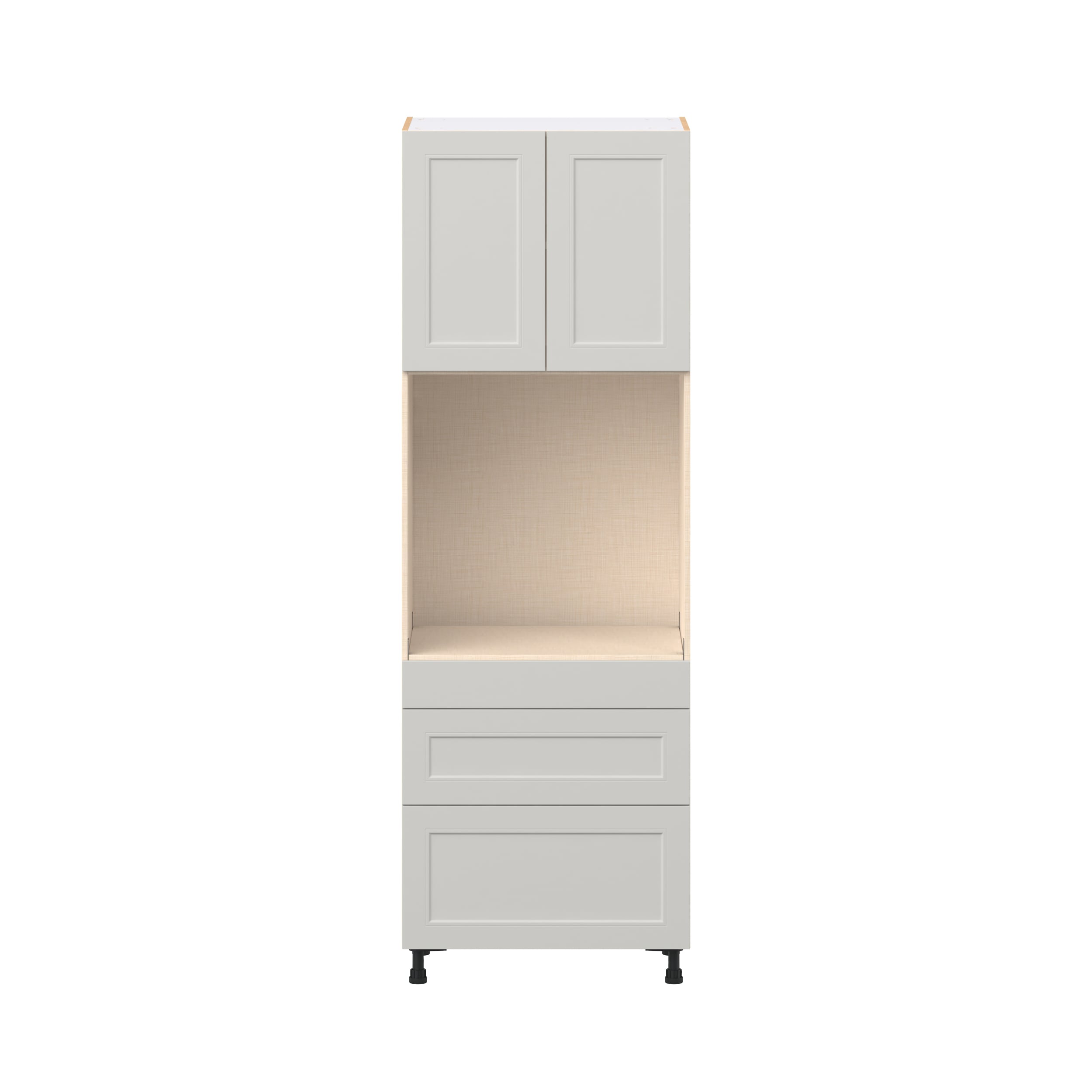 Hugo&Borg Belcourt 30-in W x 89.5-in H x 24.5-in D Painted Light Gray ...