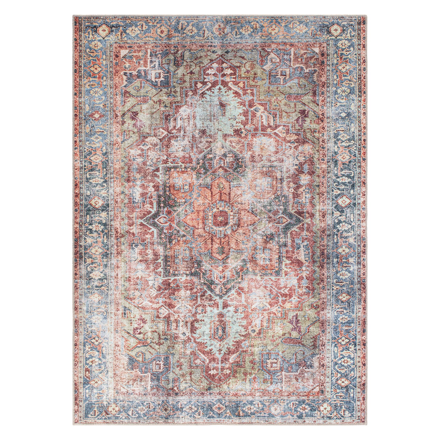 World Rug Gallery Somerville 6 x 9 (ft) Flatweave Multi Rectangular ...
