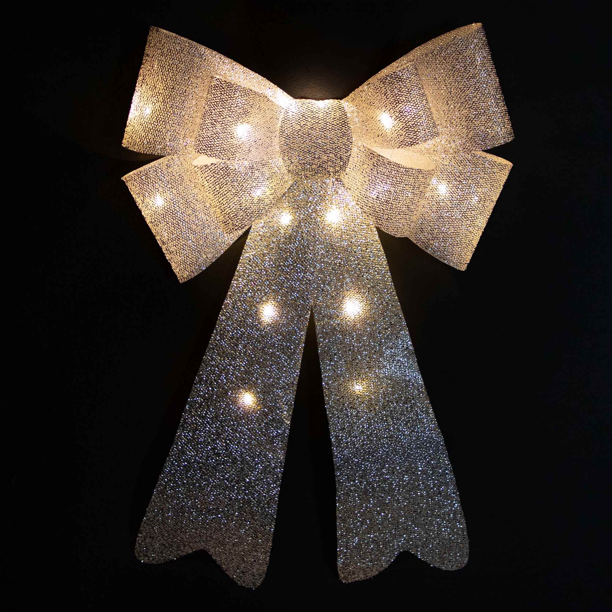 Northlight LED Lighted Tinsel Bow Christmas Decoration - 24 inch ...