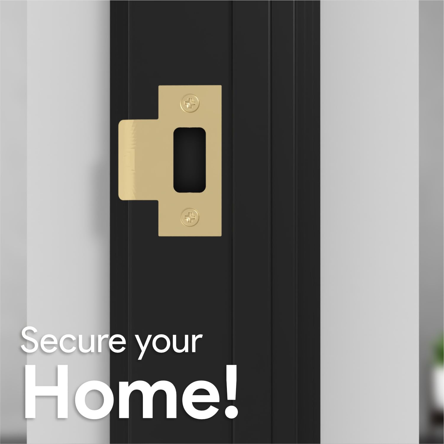 Mega Handles T-Strike Door Plate - Durable Door Strike Plate Gold ...