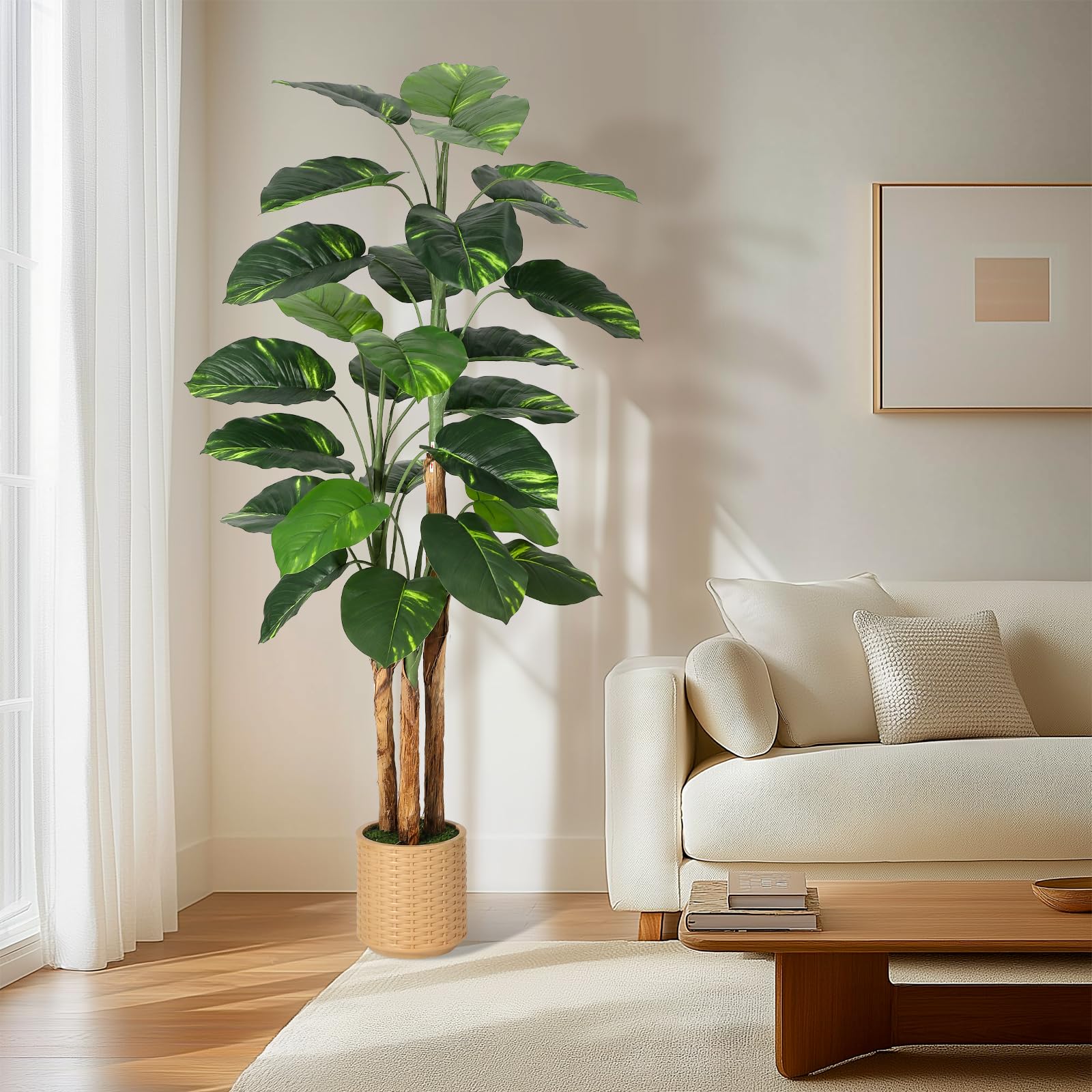 GarveeLife Artificial Scindapsus Aureus Plant Fake Plants with ...