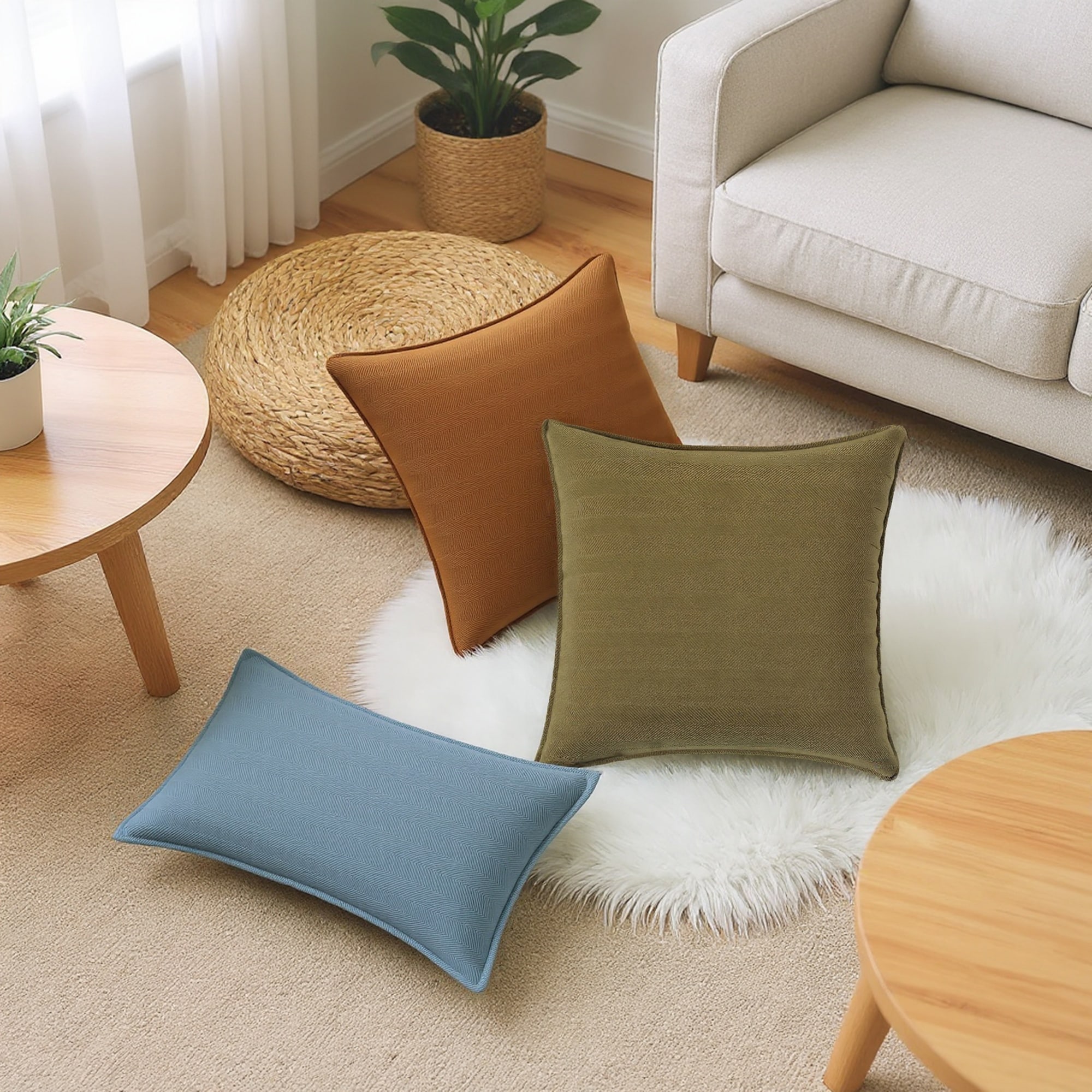 Unique Bargains Couch Throw Pillow Covers Set of 2 Decorative Soft ...