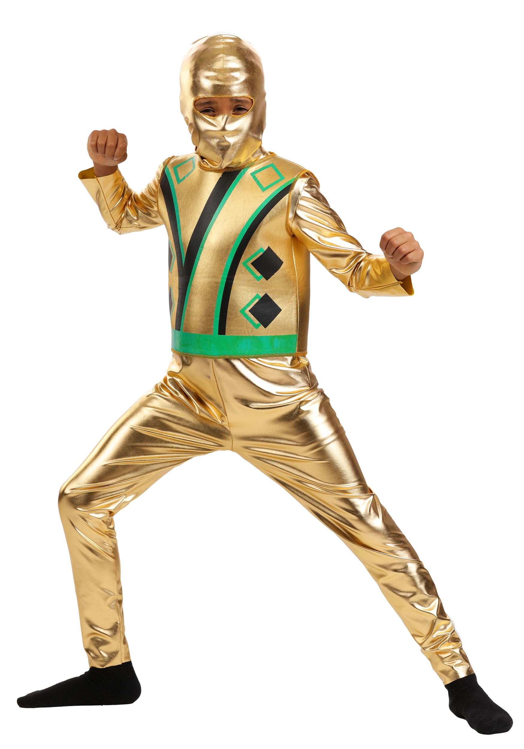 HalloweenCostumes.com FUN Costumes Gold Ninja Master Kid's Costume ...