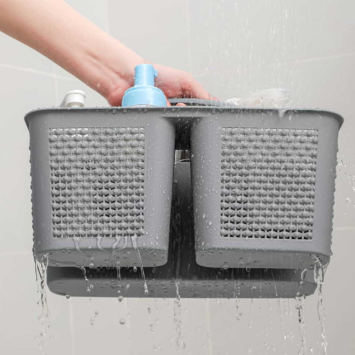 Aoibox Plastic Portable Shower Caddy Bucket with Handle Compartments ...