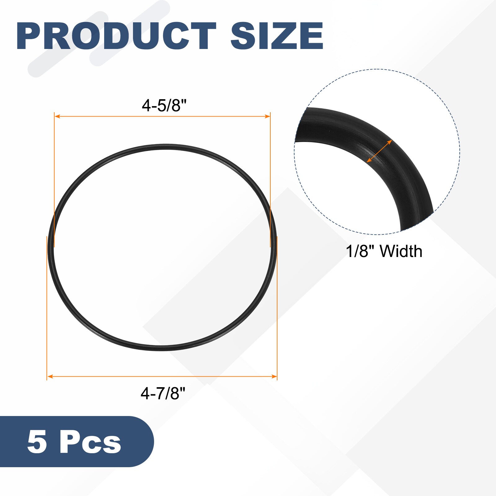 Unique Bargains 5pcs AS-247 O-rings Nitrile Rubber O-Rings 4-5/8 Inch ...